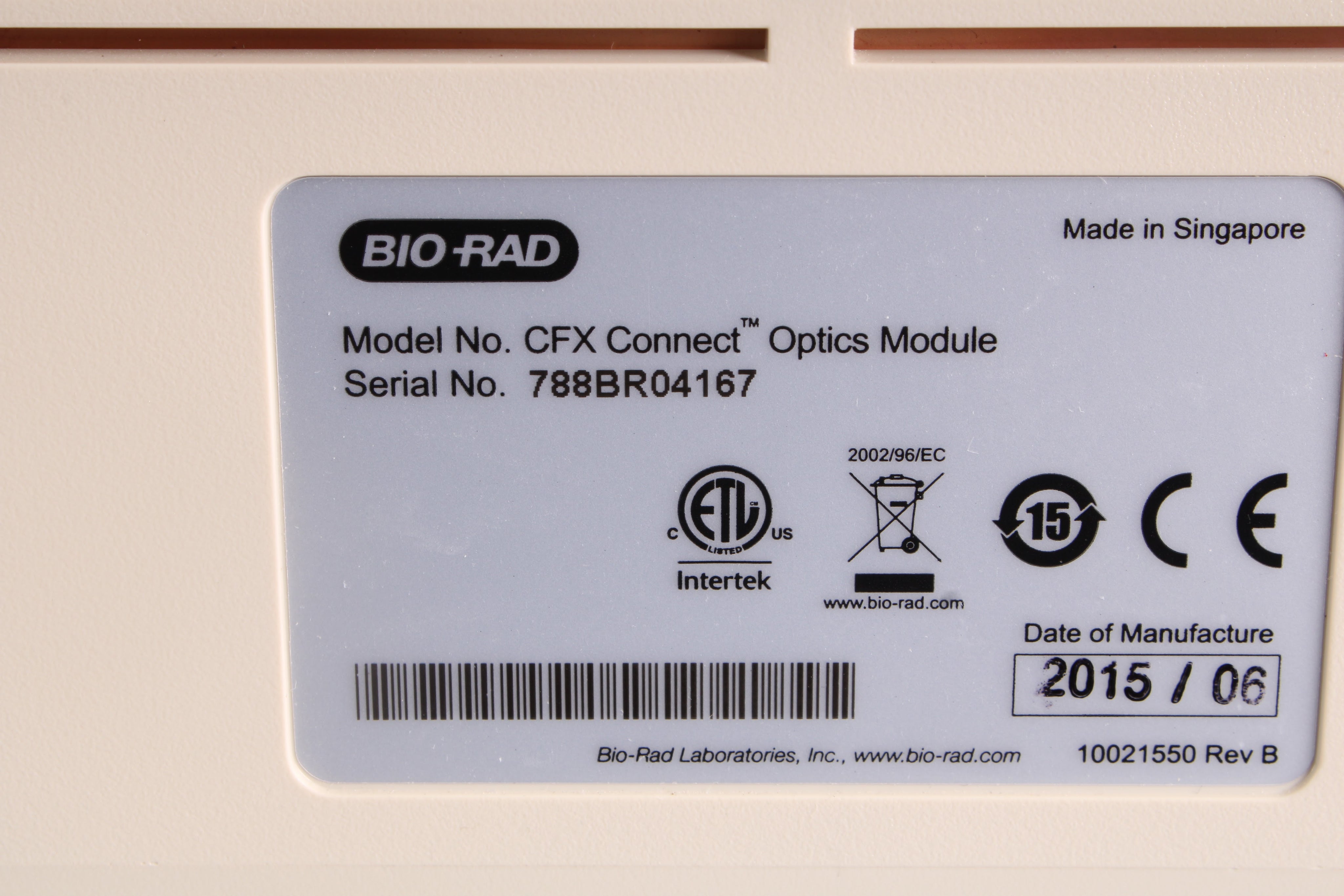 Bio-Rad CFX Connect Thermal Cycler Real-Time PCR Detection System +Opt ...