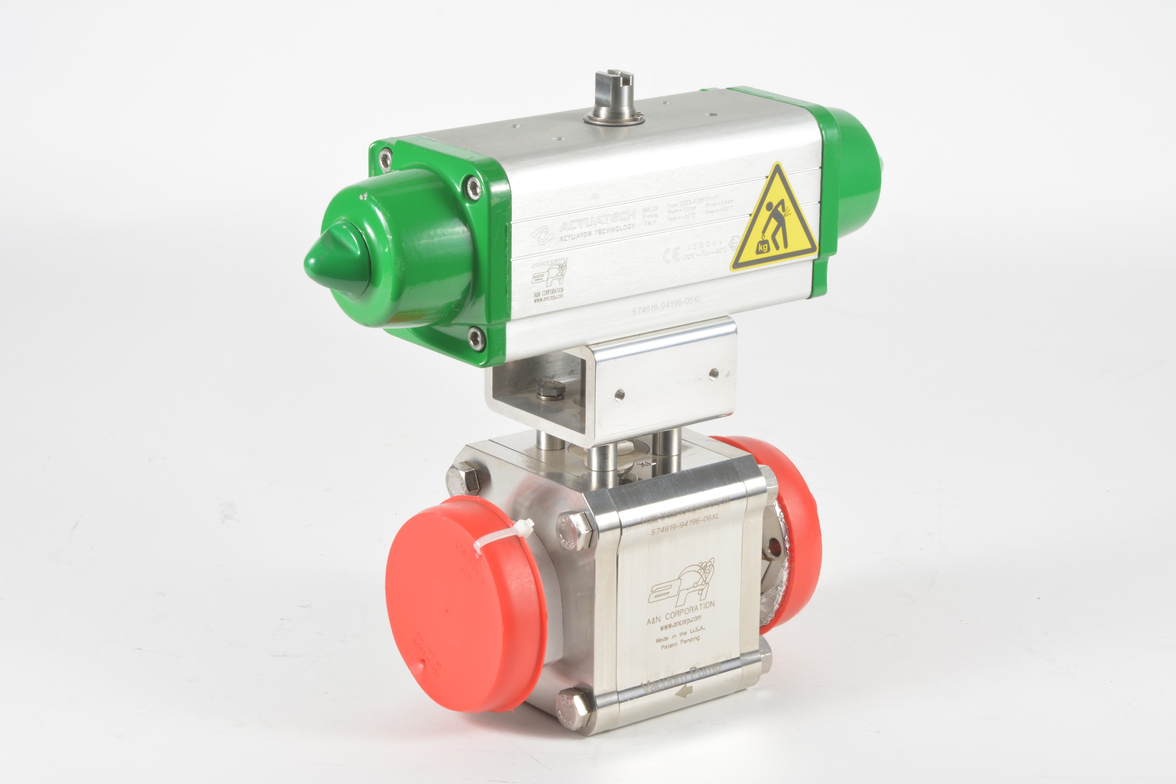 A&N F4200-CF338-AS-N0-H-K4079-AM Vacuum Valve W/Actuatech Actuator S53 ...