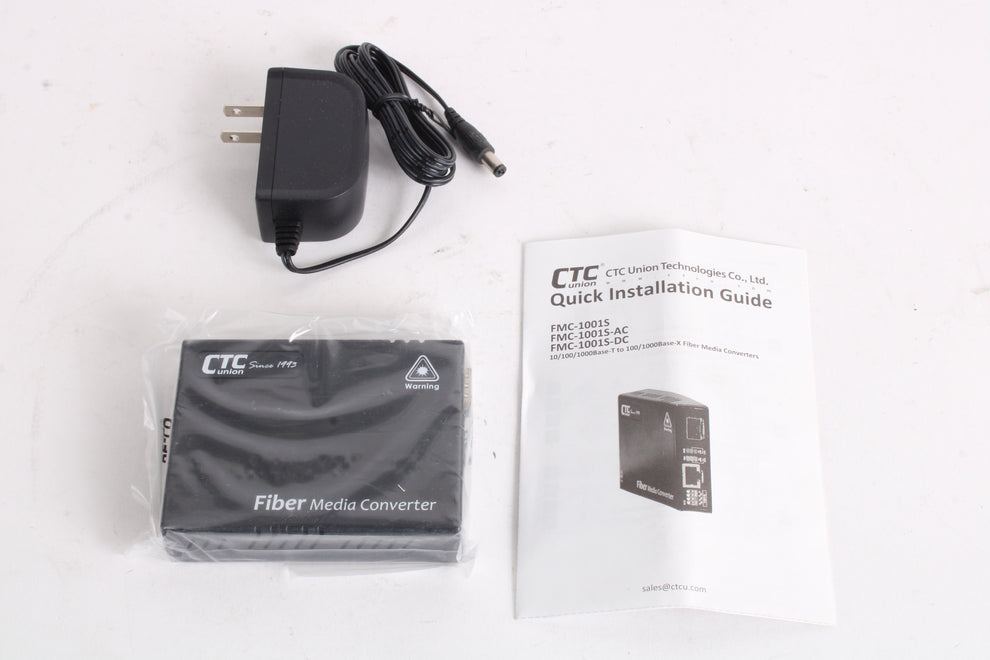 CTC Union FMC-1001S Fiber Media Converter - NEW – NTC Tech