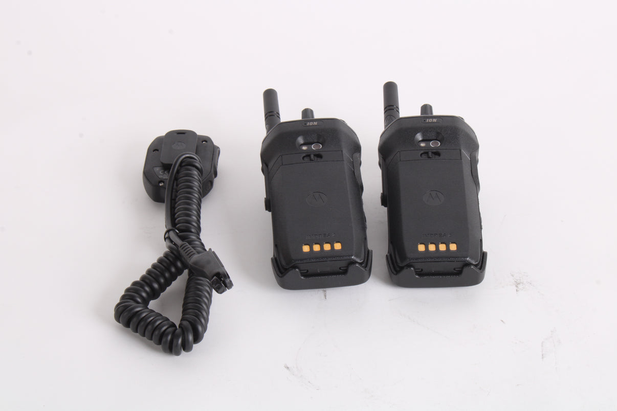 Motorola MSLB-MKZ900 Mototrbo Ion Smart Radio Pair w/ RM780 Speaker Mi ...