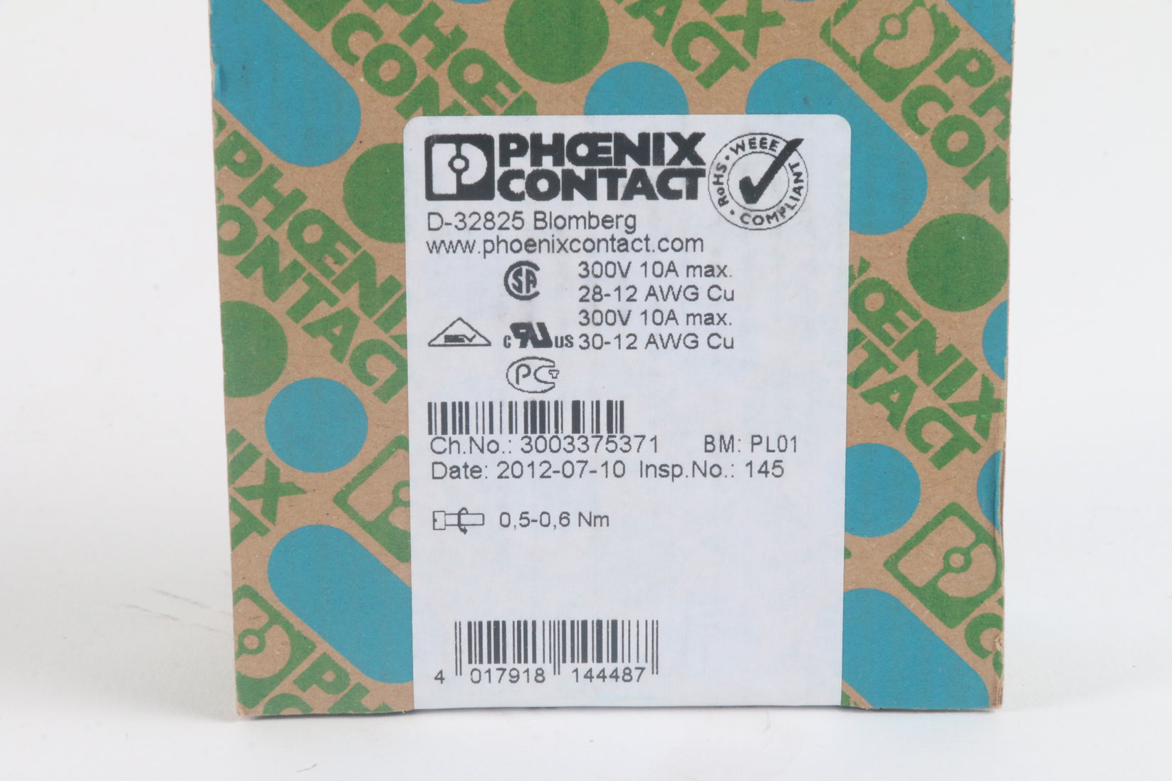 Phoenix Contact D-32825 Blomberg Terminal Block 50 Pieces SMKDS 2,5/ 2 ...