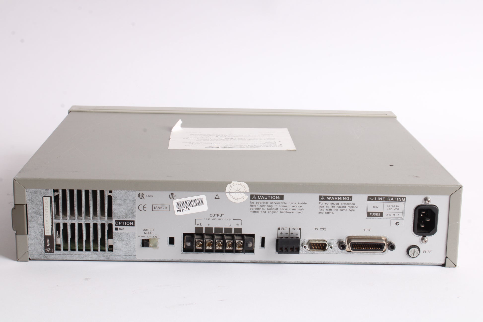Agilent HP Keysight 6632A System DC Power Supply, 100W, 20V, 5A – NTC Tech