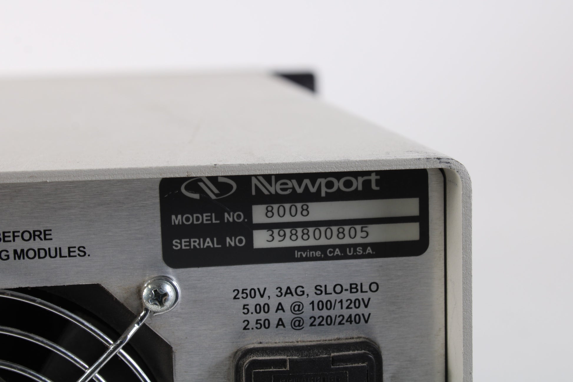 Newport 8008 High-Density Laser Diode Modular Controller (Chassis Only ...
