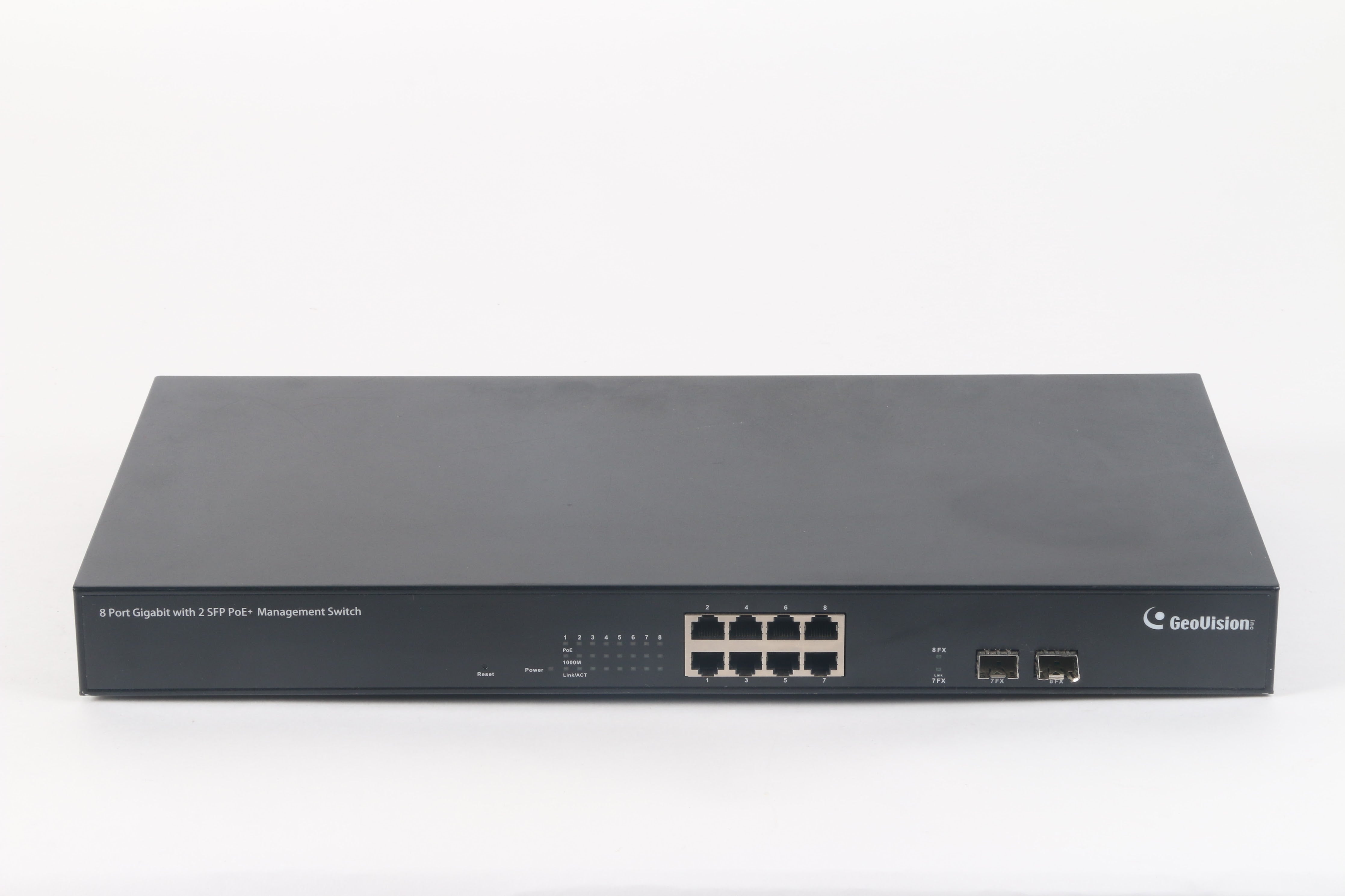 GeoVision GV-POE0811 8 Port Gigabit With 2 SFP PoE+ Management Switch – NTC Tech