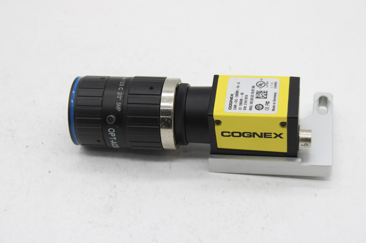 Cognex CAM-CIC-5000R-14-G Industrial Camera W/ OPT OPT-AC5025-5m 50mm ...