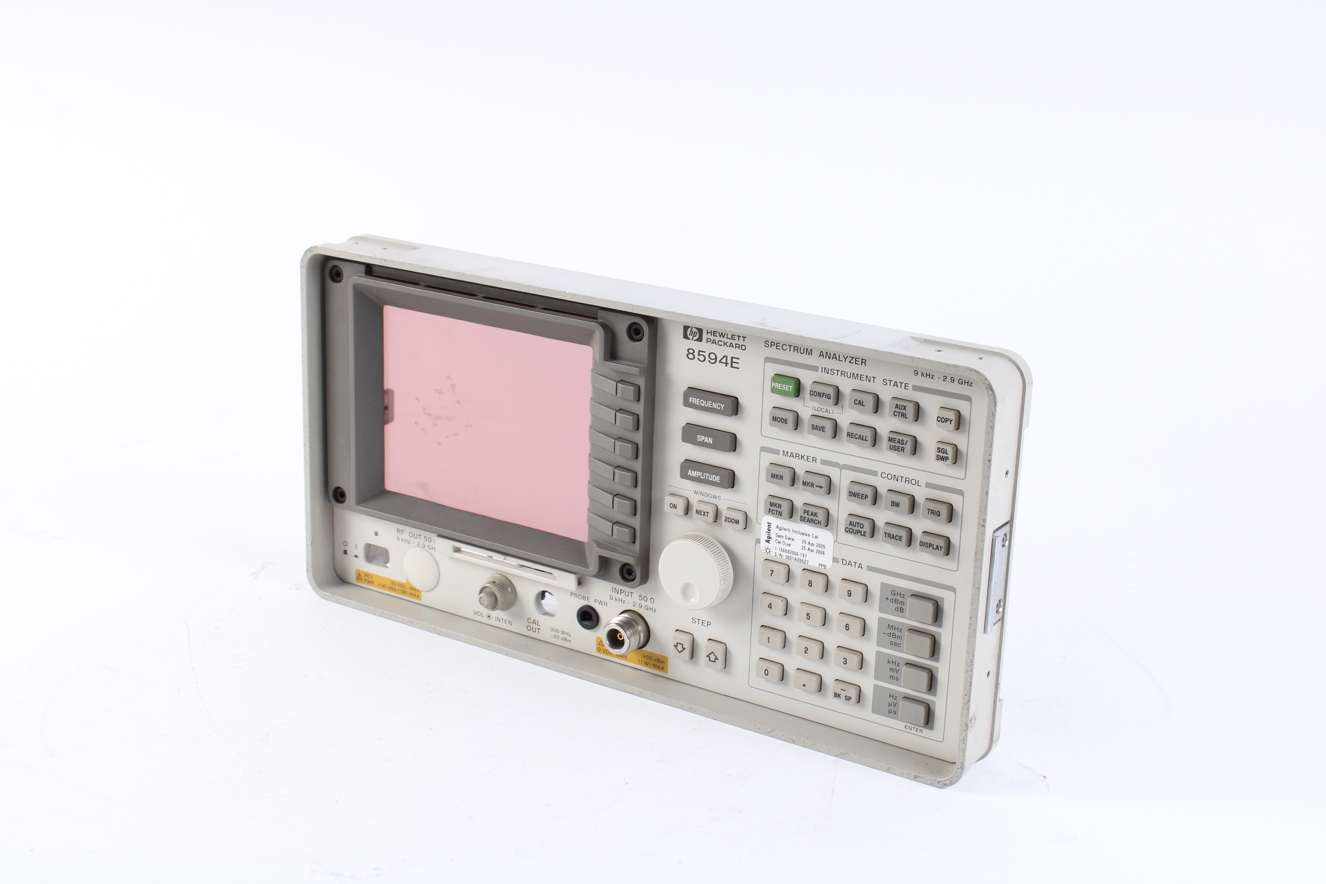 HP / Agilent / Keysight 8594E Spectrum Analyzer Front Panel – NTC Tech