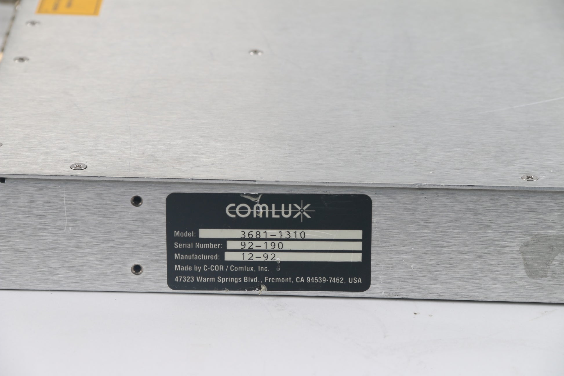 Comlux 3681 Optical Transmitter 3681-1310 – NTC Tech