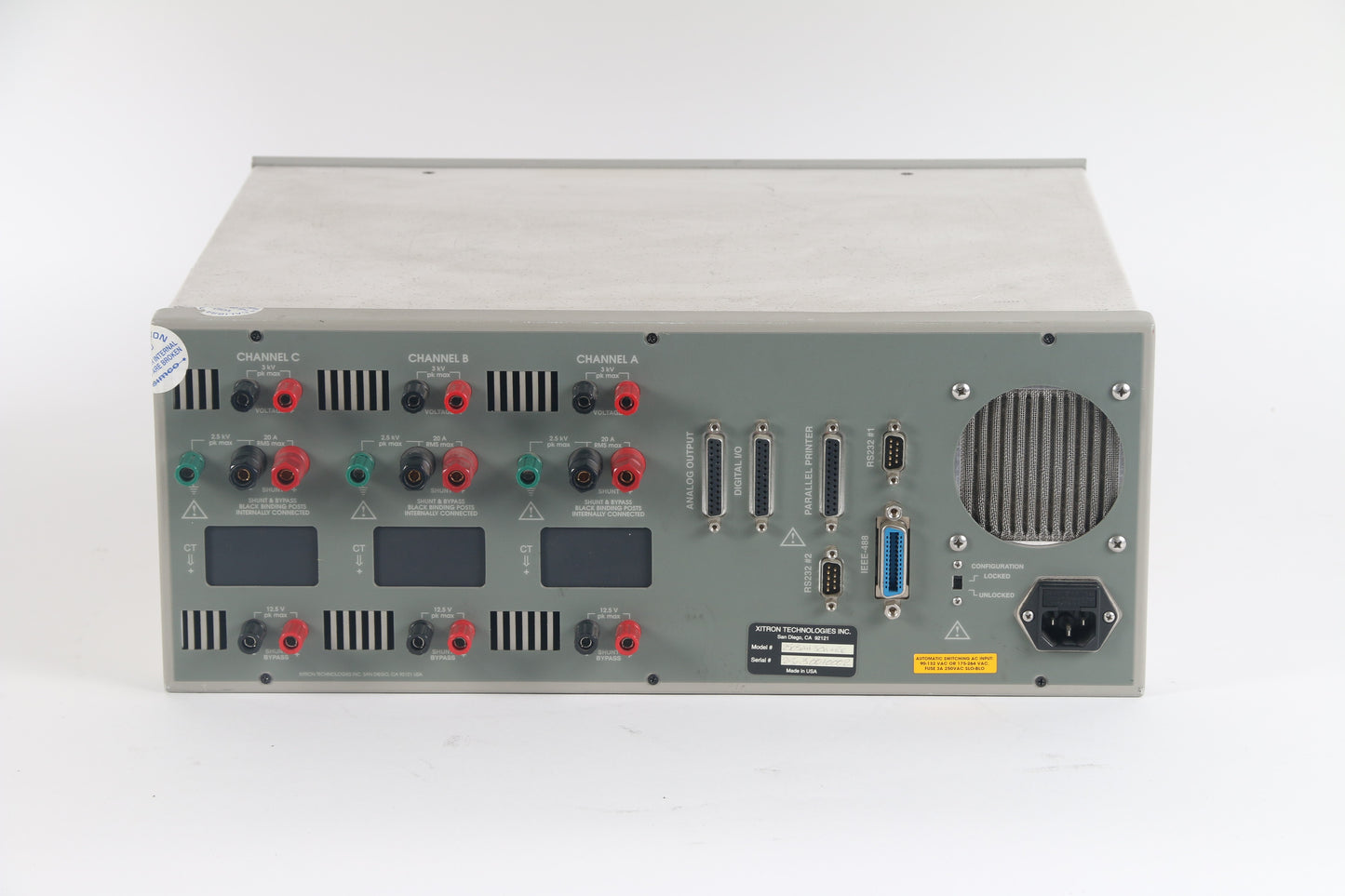 Xitron Technologies 2503AH-3CH+RE Three Channel High Performance Power ...