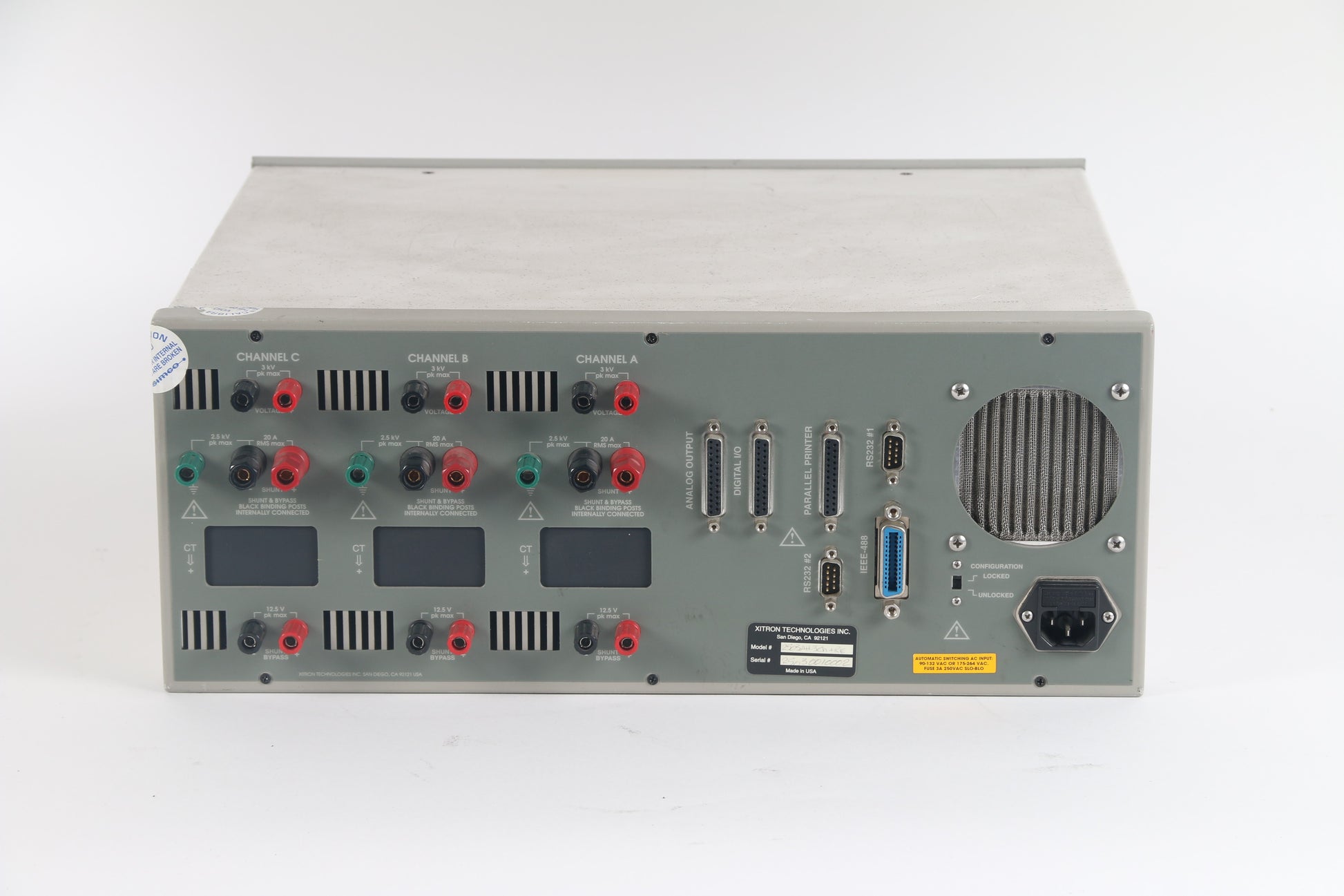 Xitron Technologies 2503AH-3CH+RE Three Channel High Performance Power ...