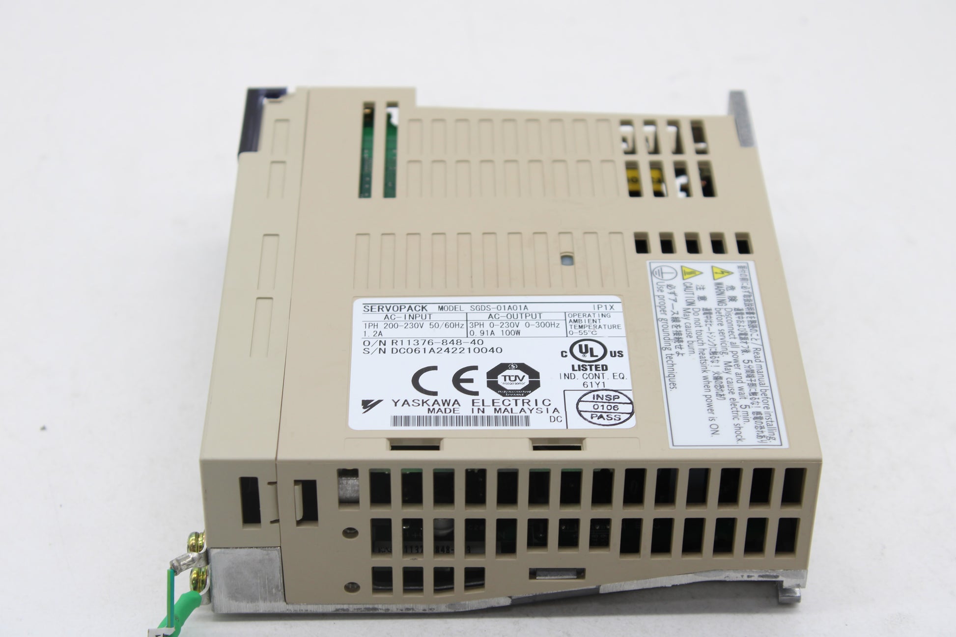 Yaskawa Electric SGDS-01A01A 1PH 200-230V Servo Drive - No Connectors ...