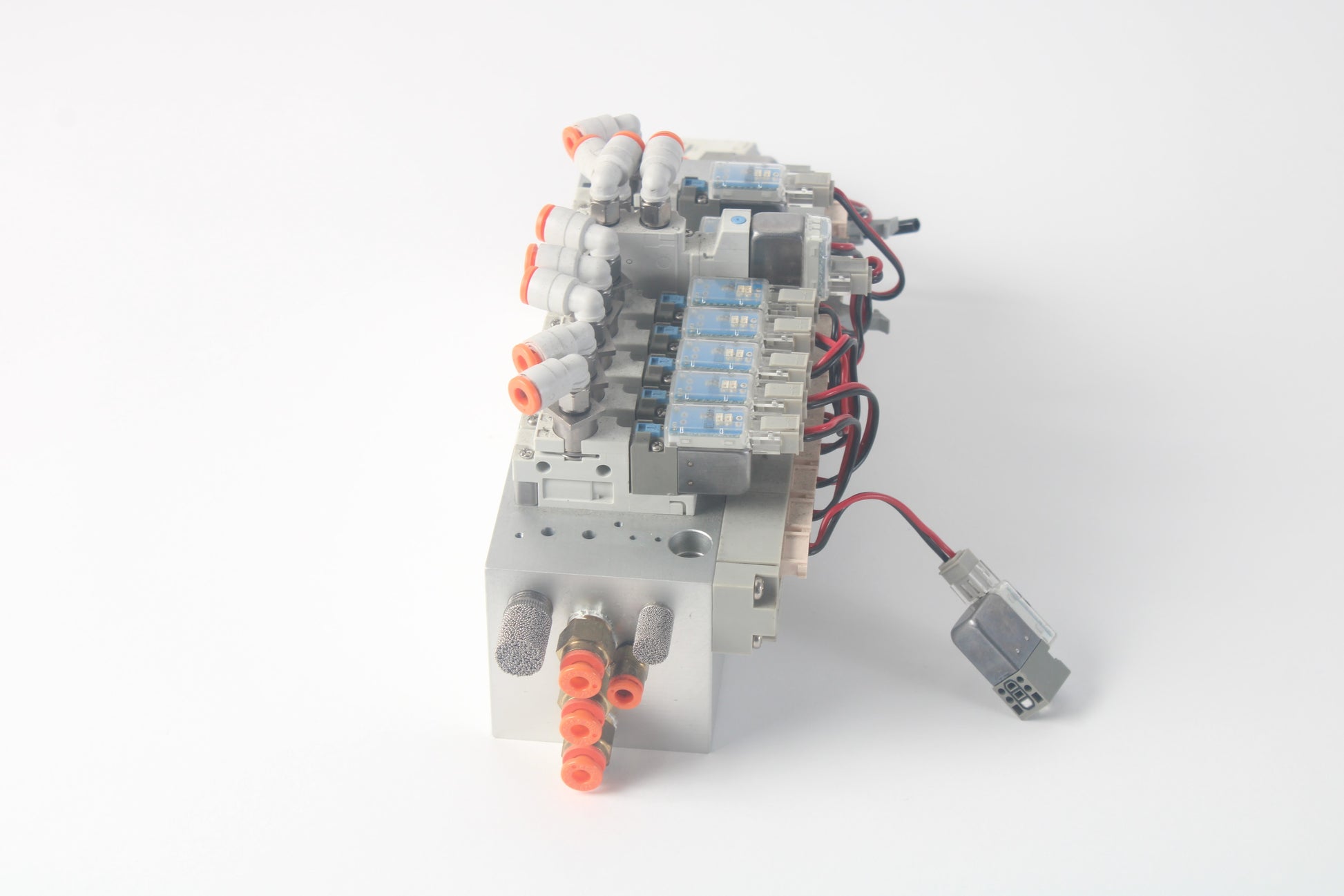 USA 48395 REV A Aluminum Manifold with 10x SMC Valves VQZ115-5LO1-M5 V ...