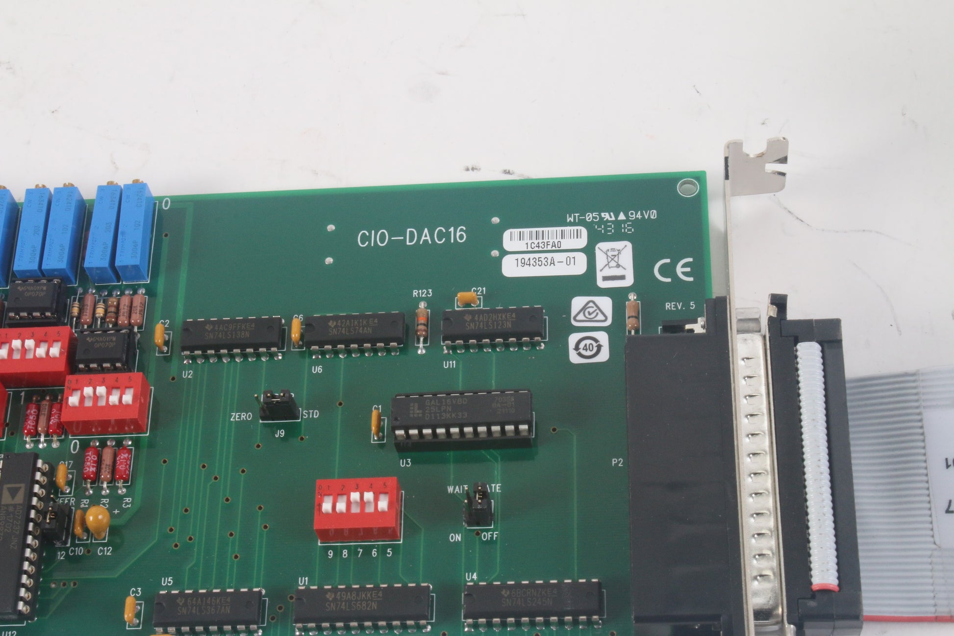 Measurement Computing CIO-DAC16 12-bit 16ch Analog Output Board – NTC Tech