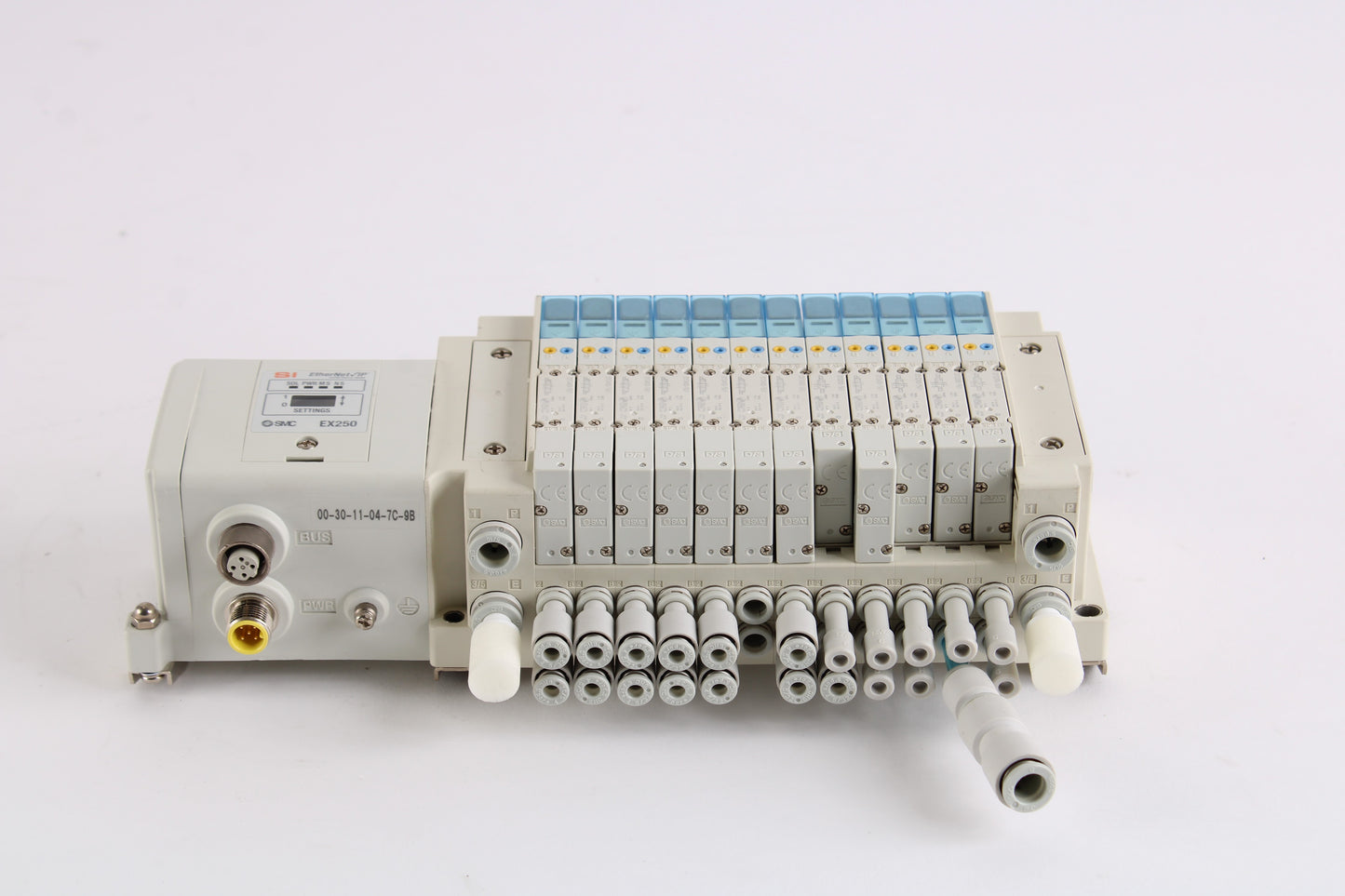 SMC EX250 Integrated Type Input/Output W/ 8x SY3400-5U1 and 4x SY3200 ...