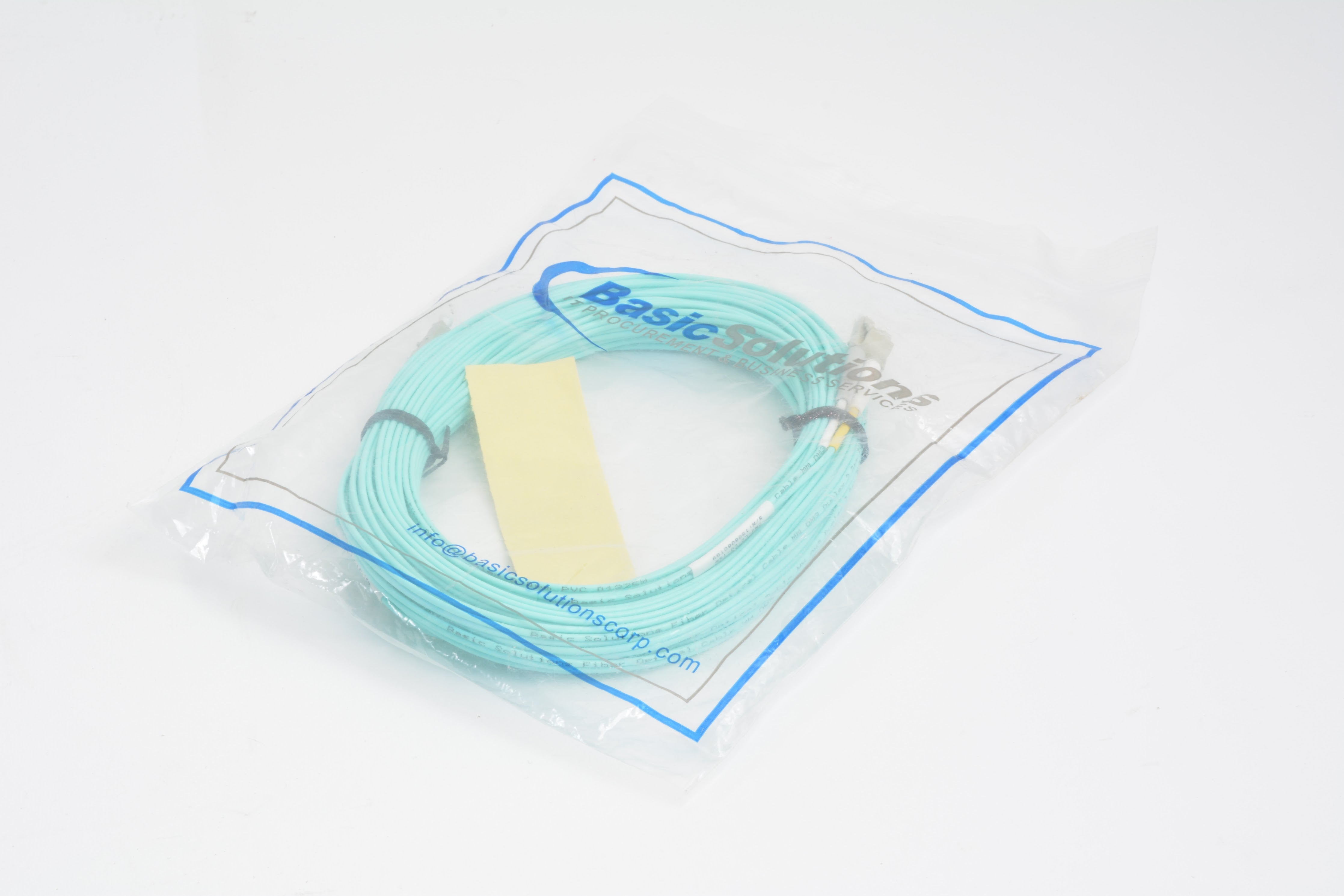 Generic OM3 LC to LC 15M Multi-Mode Duplex Aqua Fiber Optic Patch Cabl ...