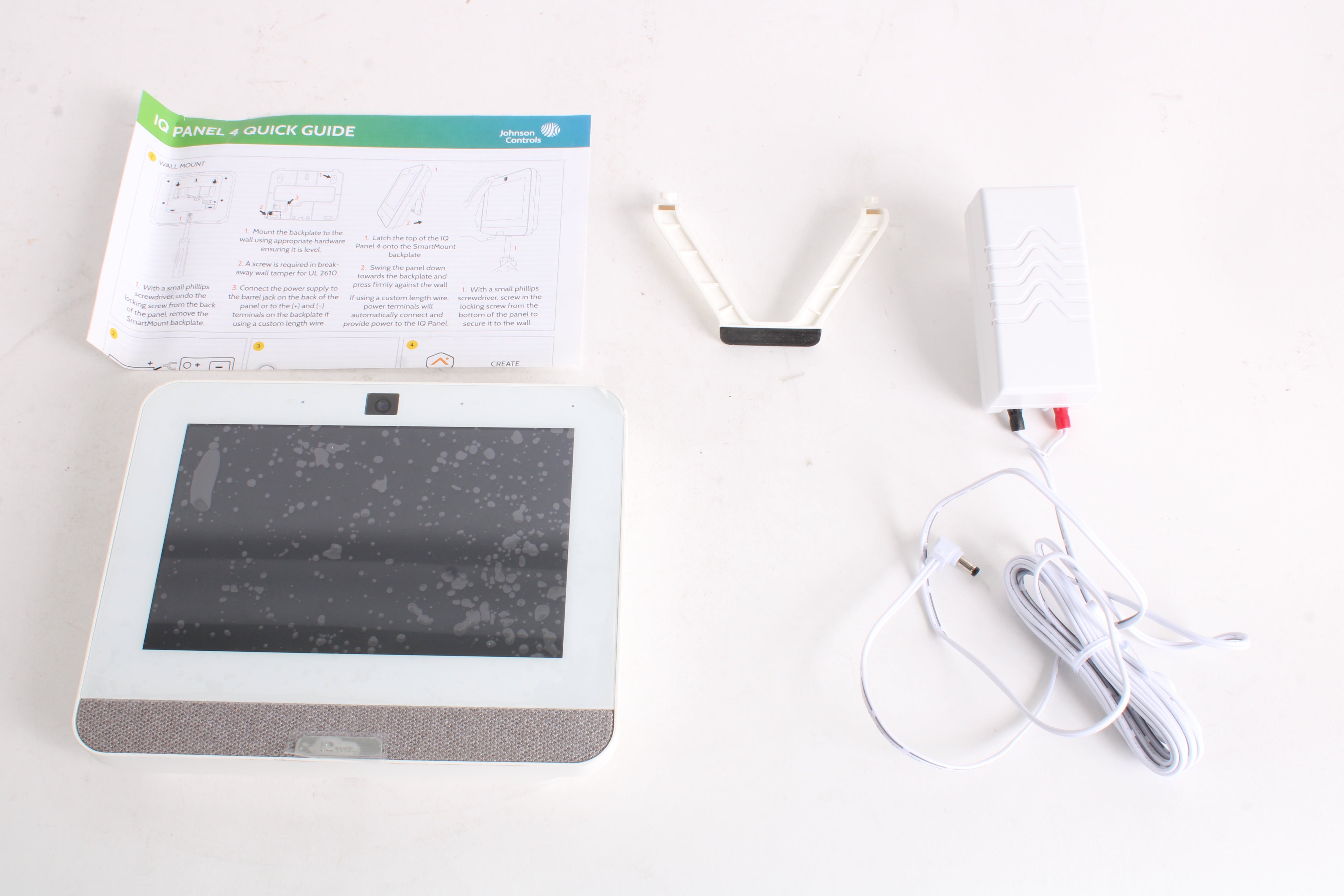 Qolsys IQP4001 IQ Panel 4 Wireless Touchscreen Control Panel With Acce ...