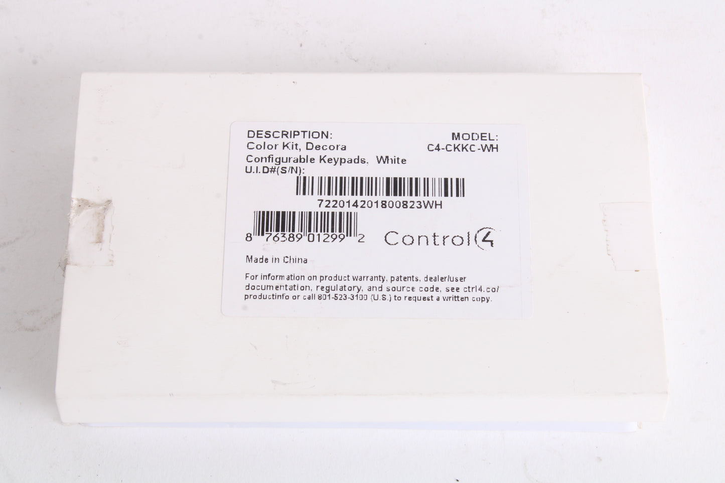 Control4 C4-CKKC Color Kit Configurable Key Pad Lot of 2 1x White and ...