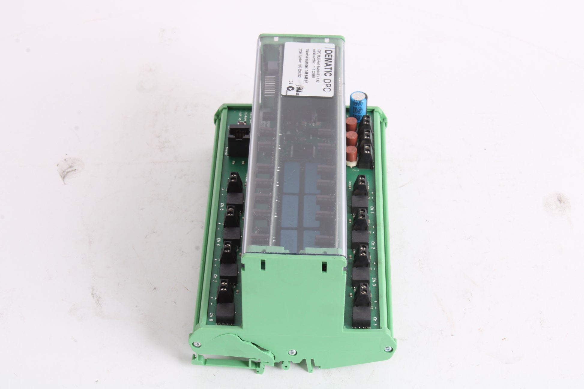 Dematic DPC 158 646 97 Multi-Port Switch 8 V 1.42 100.650.252 – NTC Tech