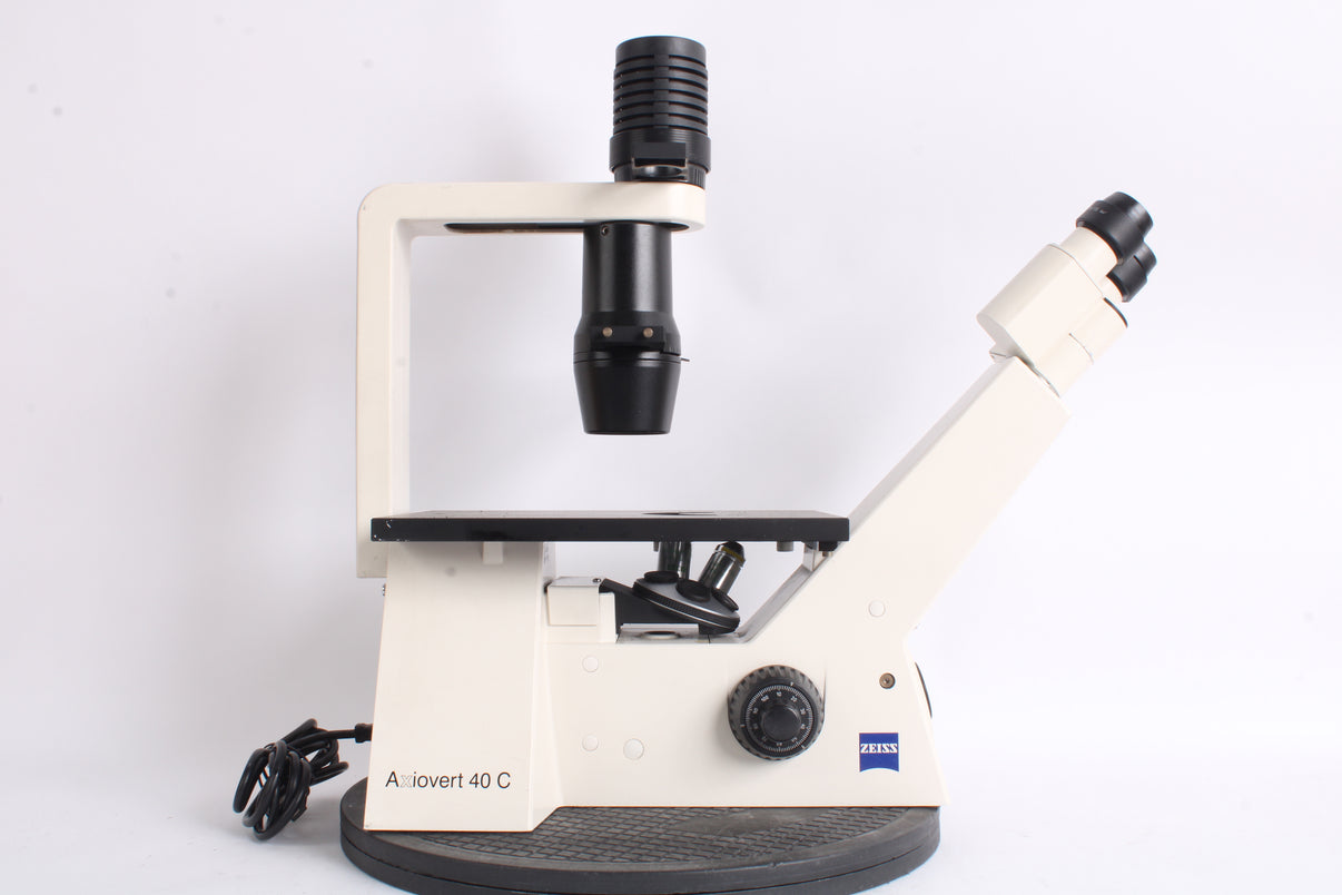 Carl Zeiss Axiovert 40 C Inverted Biological Microscope - Objective 10 ...