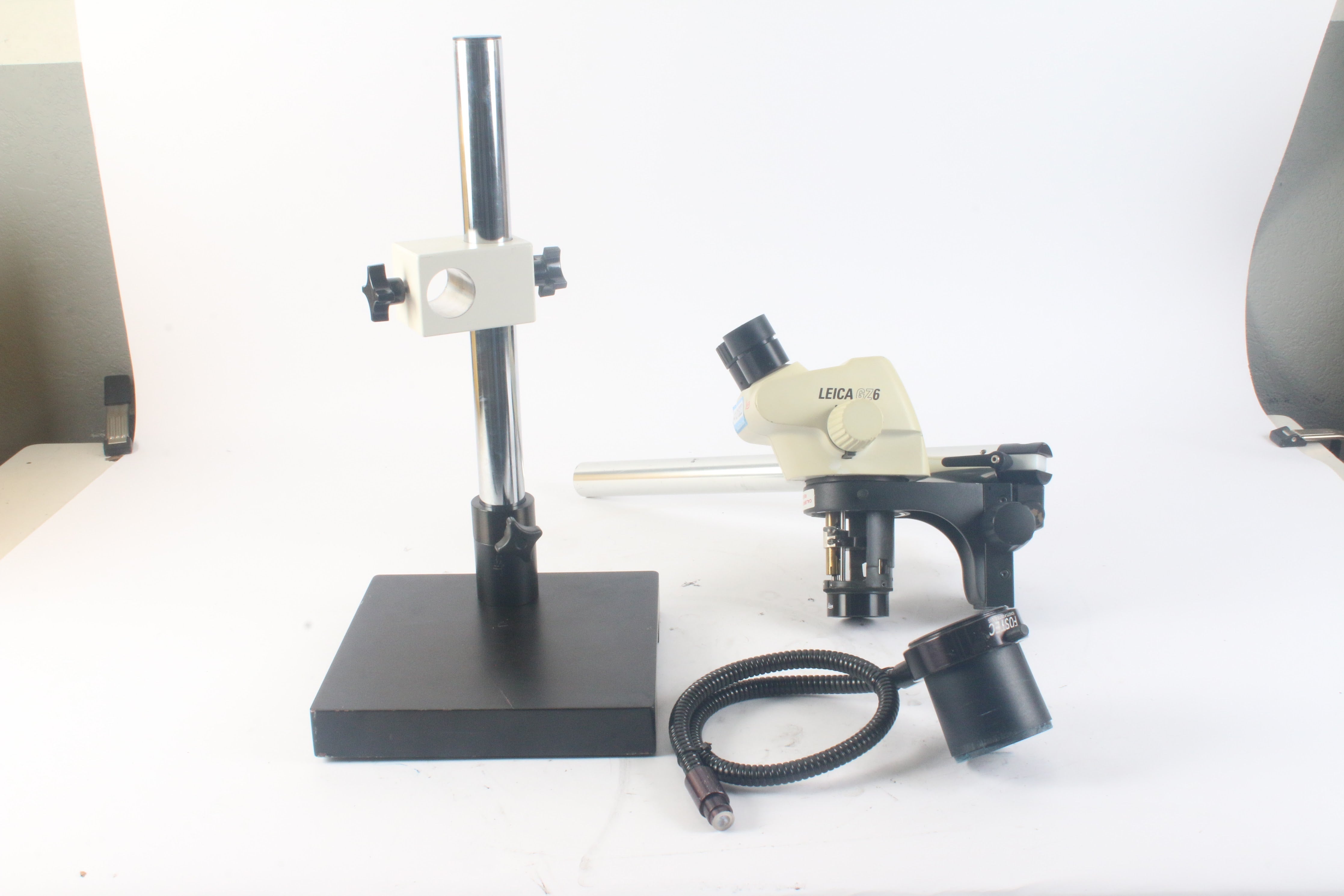 Leica GZ6 Microscope Head W/ 200mm-350mm W.D 13410807 Lens and Stand ...