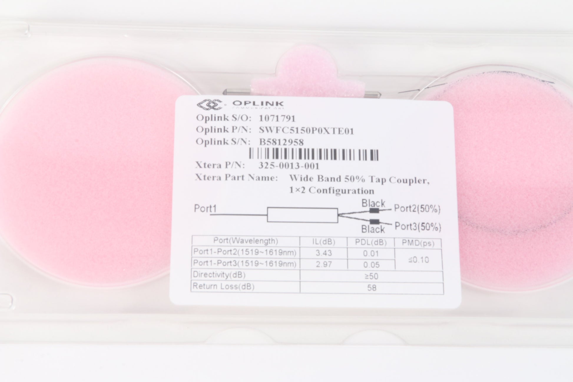 Oplink SWFC5150P0XTE01 Wide Band 80% Tap Coupler Lot of 5 - New – NTC Tech