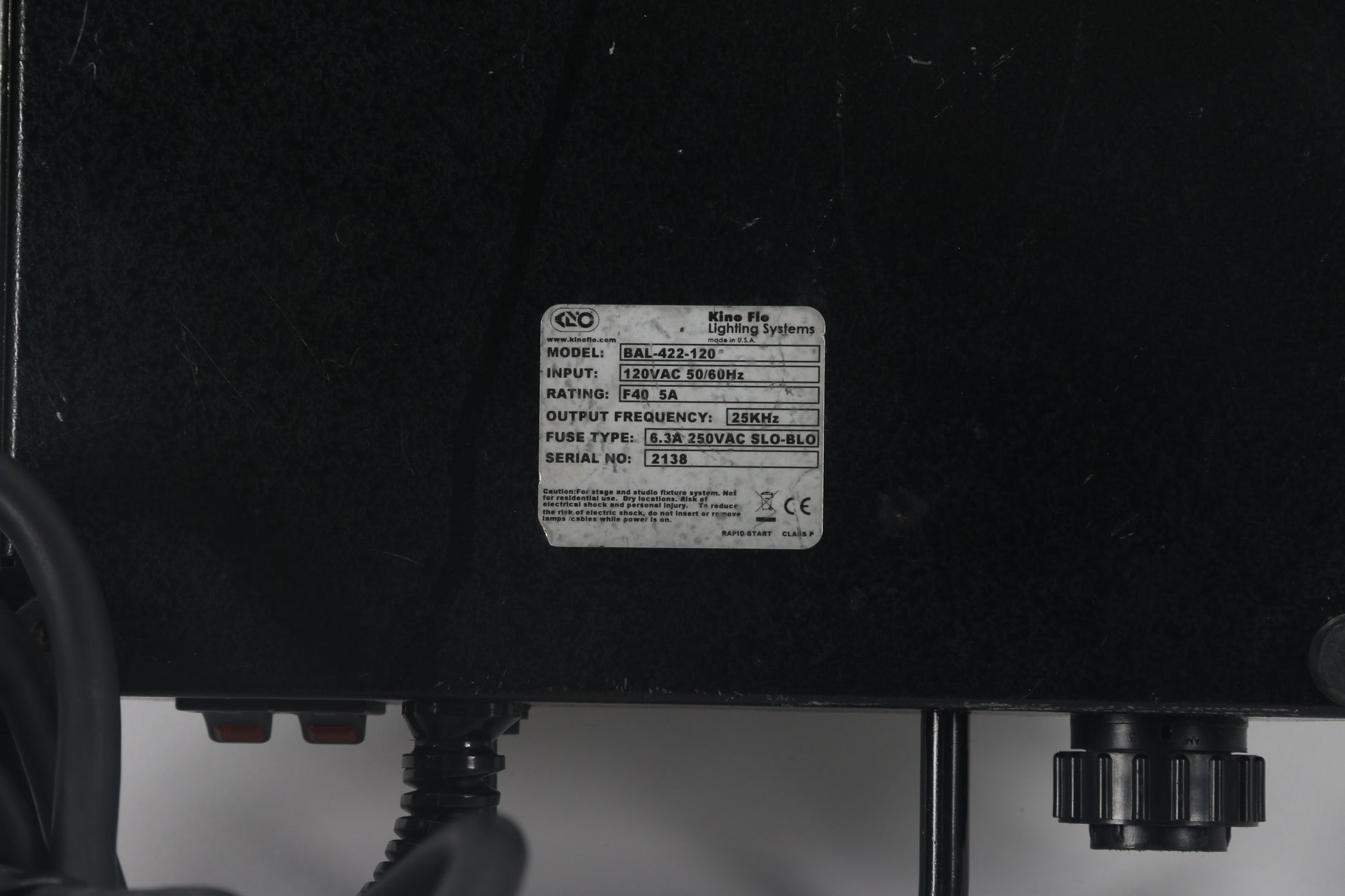 Kino Flo BAL-422 Foto-Flo 400 - Does Not Have Fuse/Fuse Cap - AS IS ...