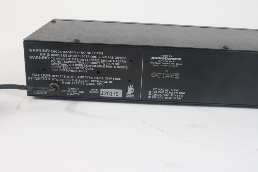 Audio Control The Octave Stereo Octave Equalizer with Subsonic Filter ...