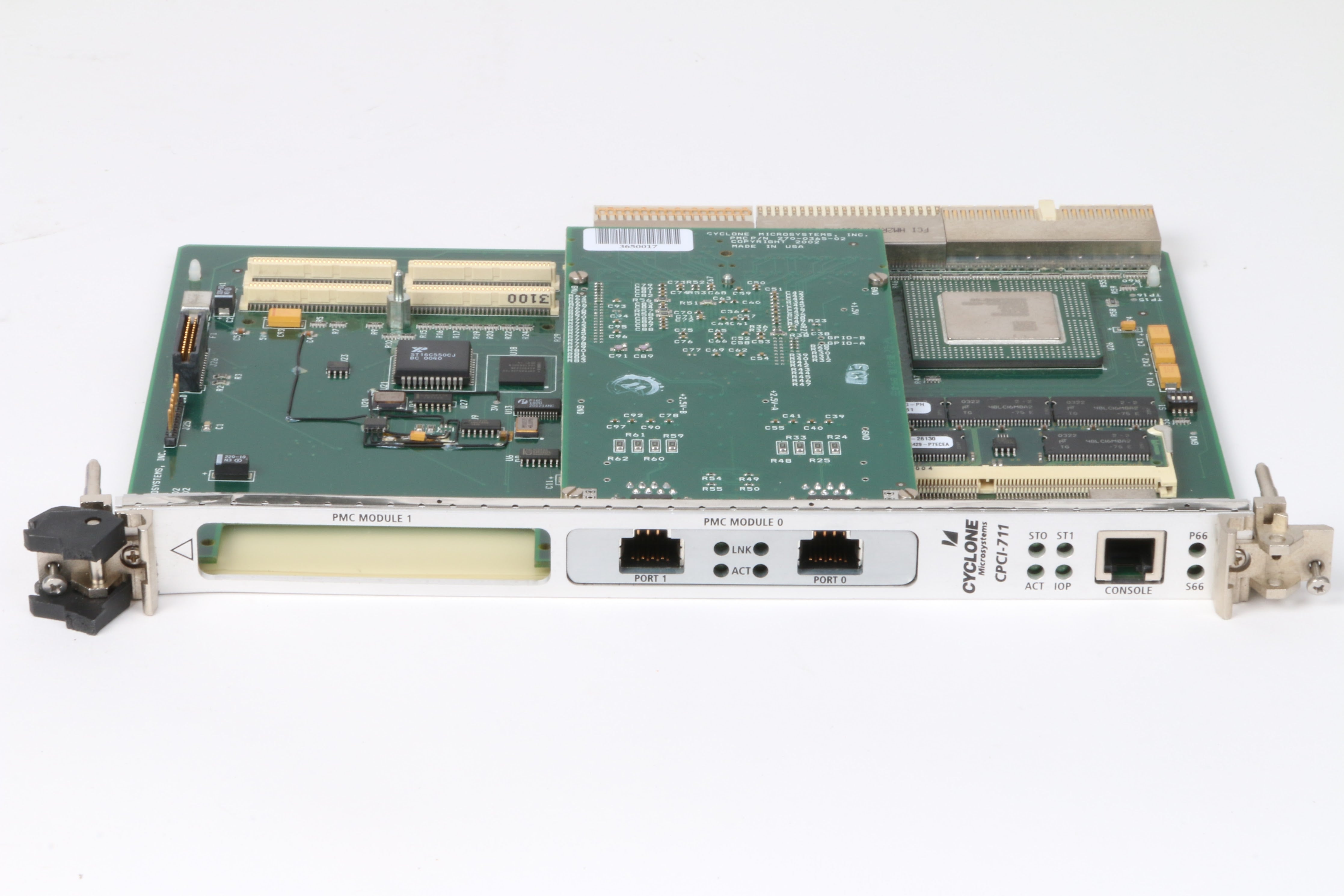 Cyclone Microsystems CPCI-711 CompactPCI Board 270-0711-02 W/ Module 2 ...