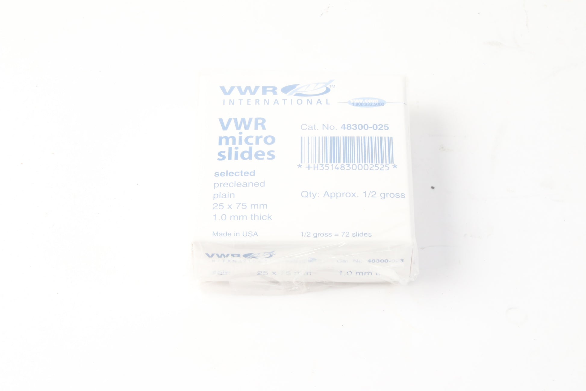 VWR International 48300-025 Micro Slides Precleaned Plain 25 X 75 Mm ...