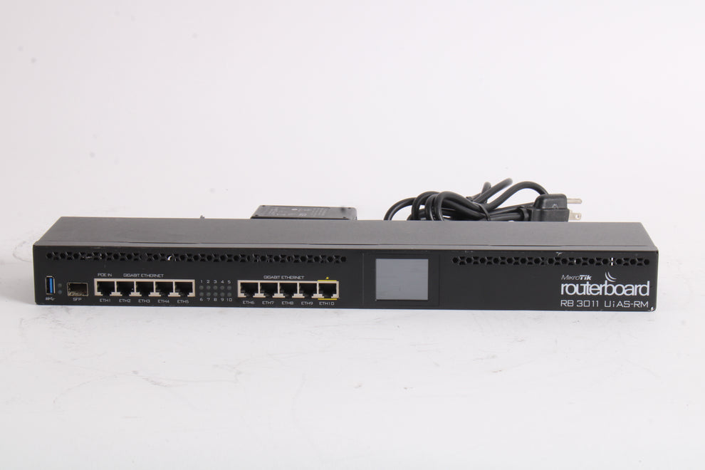 MikroTik RouterBoard RB3011UIAS-RM 10 Ports Rackmount Gigabit Ethernet ...