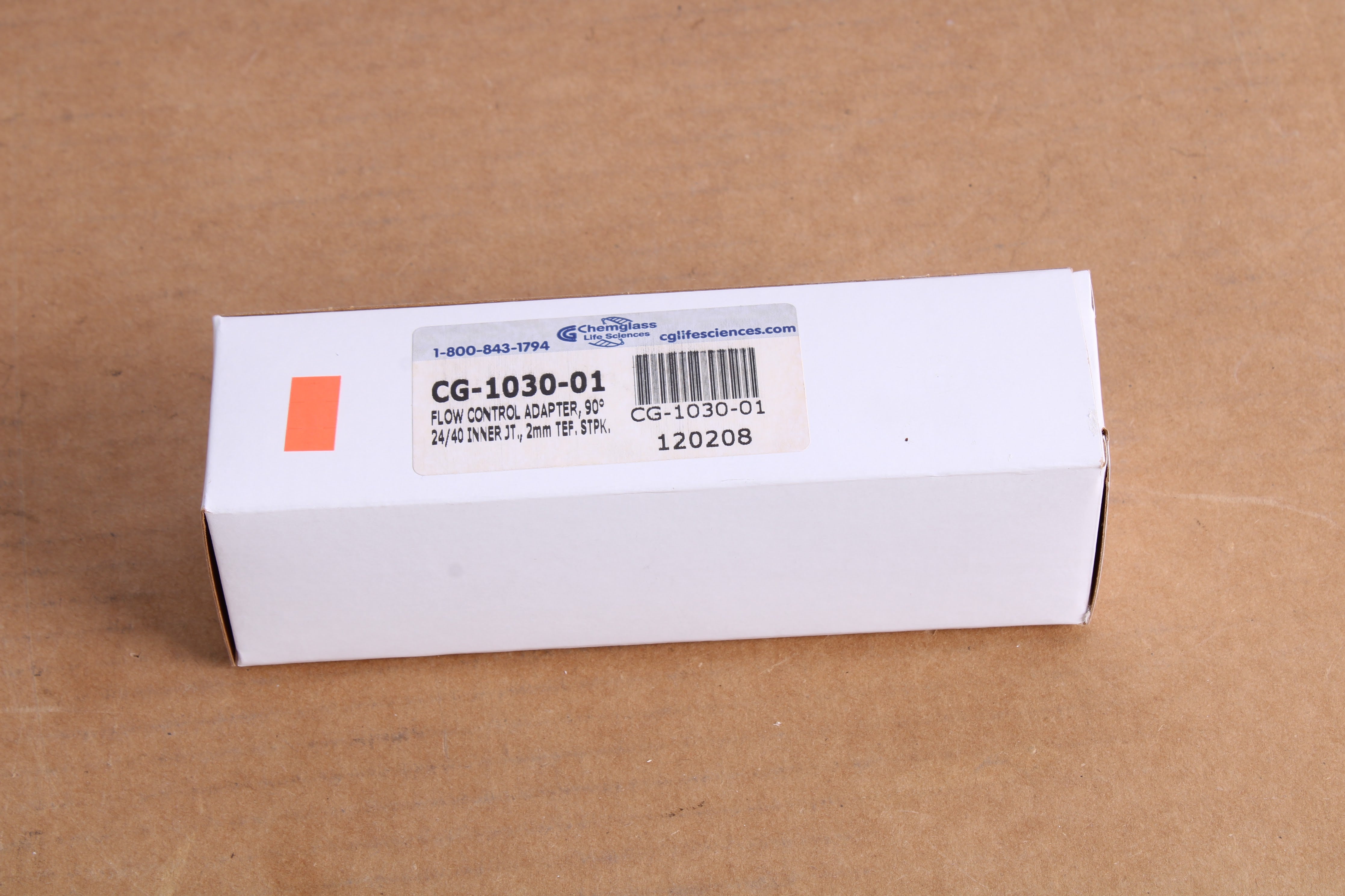Chemglass CG-1030-01 Flow Control Adapter 90 Dregree 24/40 Inner Joint ...
