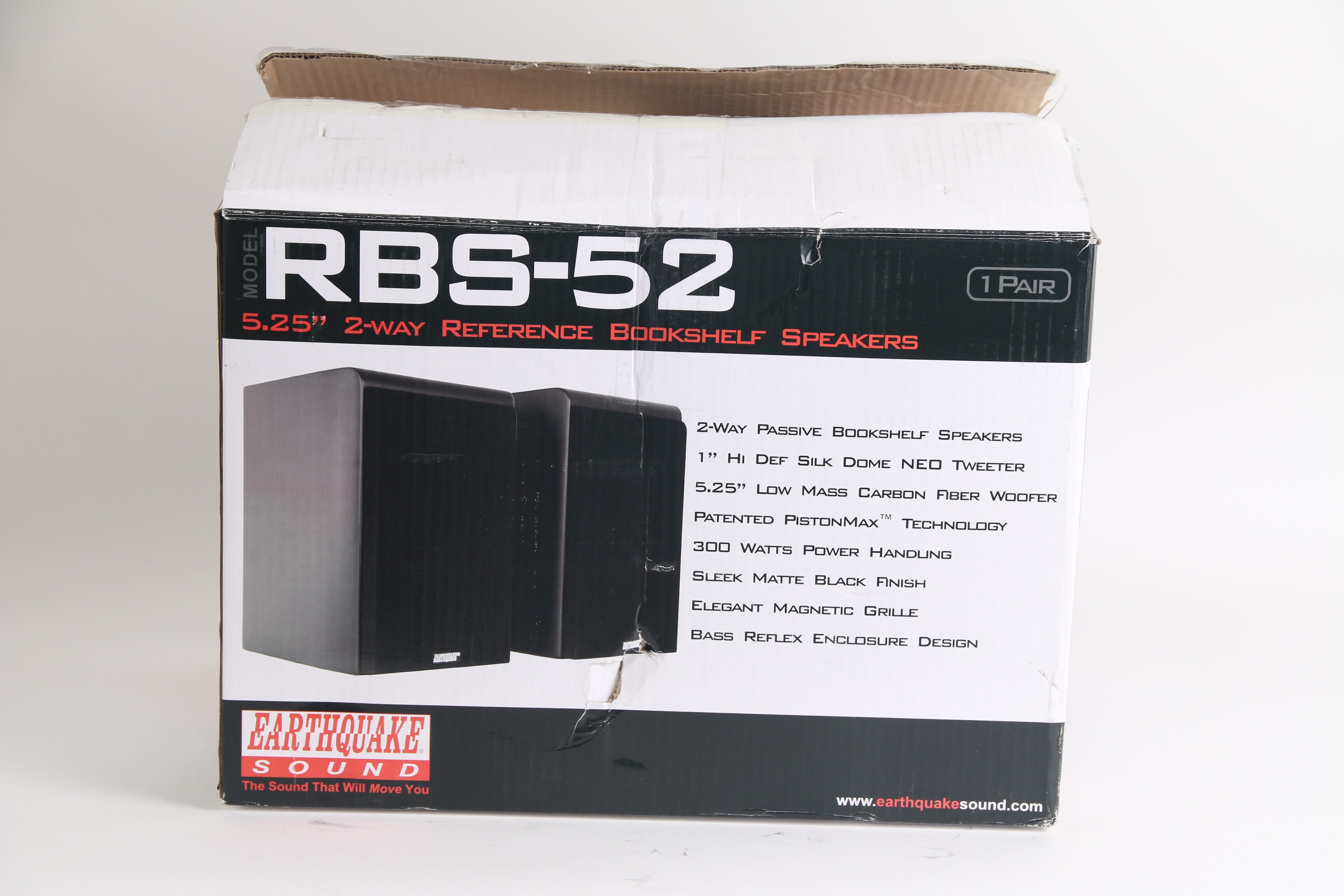 New Open Box Earthquake RBS-52 2-Way Bass Bookshelf Home Reference Spe ...