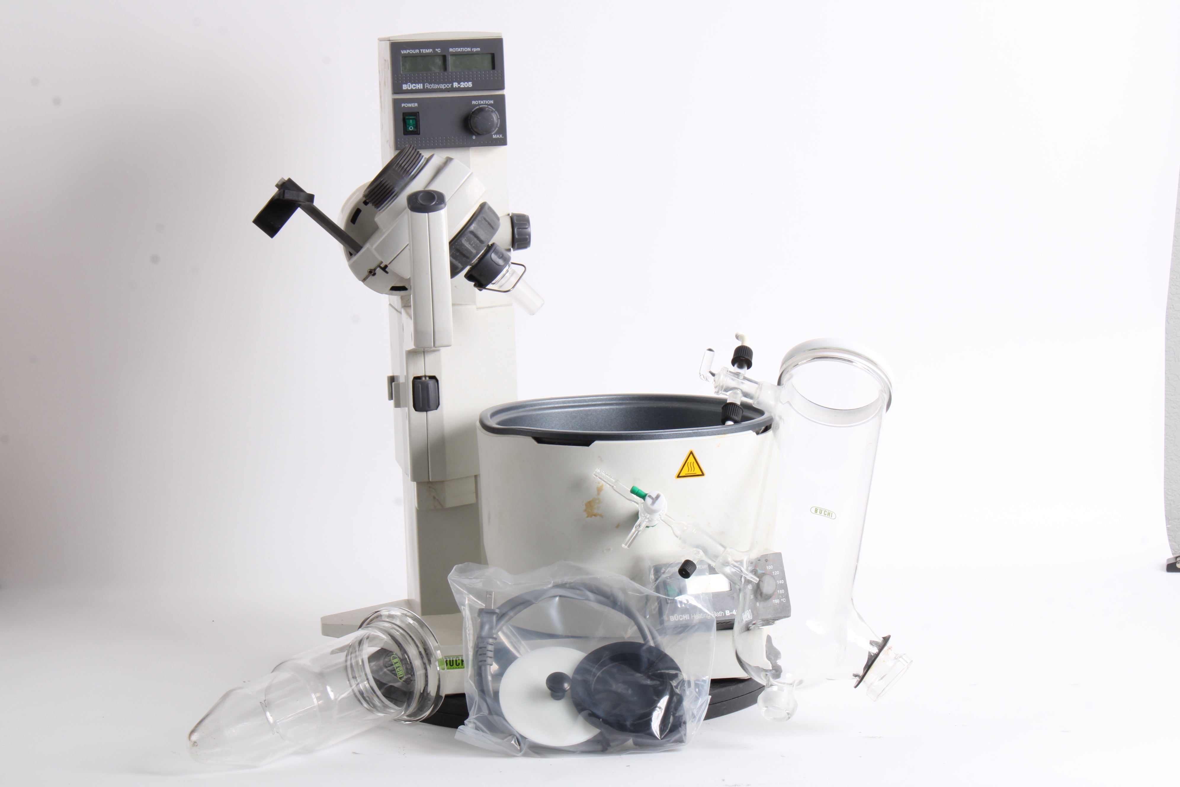 Buchi R-205 Rotavapor Sysytem W/ B-490 Heating Bath W/ Flask - Bath Co ...