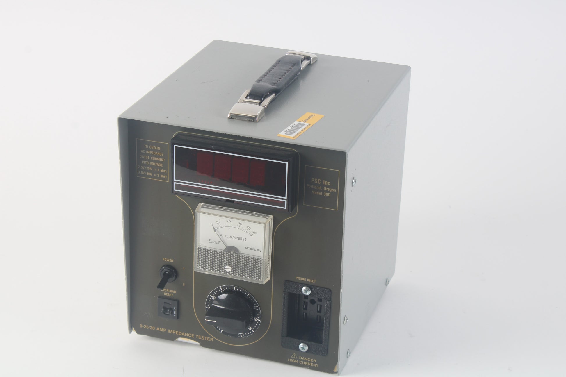 PSC 30D 0-25/30 AMP Tester Impedance Electrolytic Capacitance Measurem ...