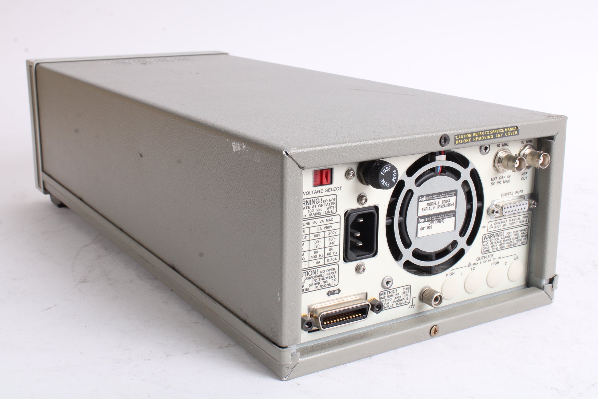 Hewlett Packard 8904A Multifunction Synthesizer DC-600KHz OPTs 001 002 – NTC Tech