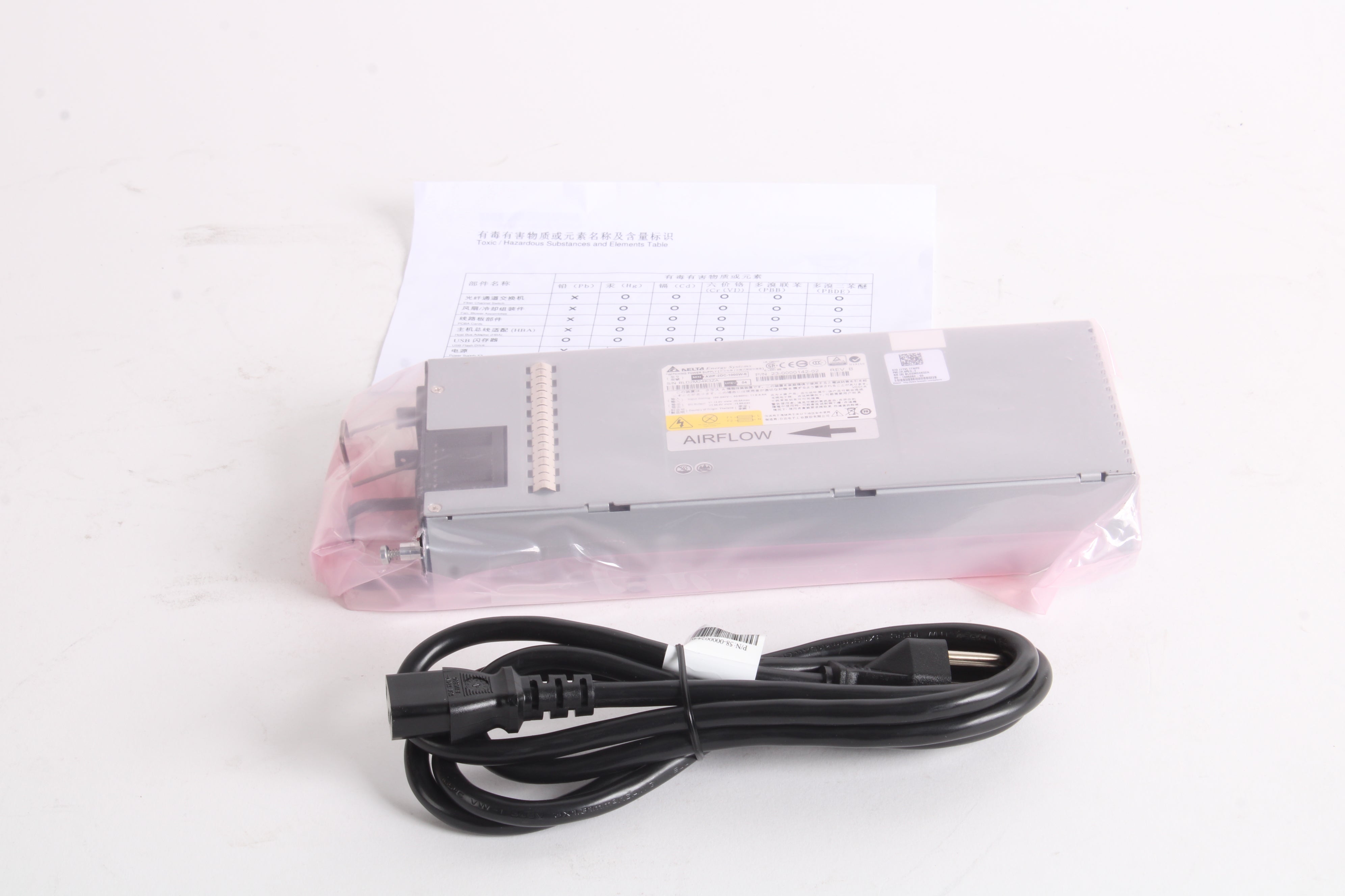 Delta/Brocade AWF-2DC-1000W-E Power Supply RPS16-E, 23-0000142-080-100 – NTC Tech
