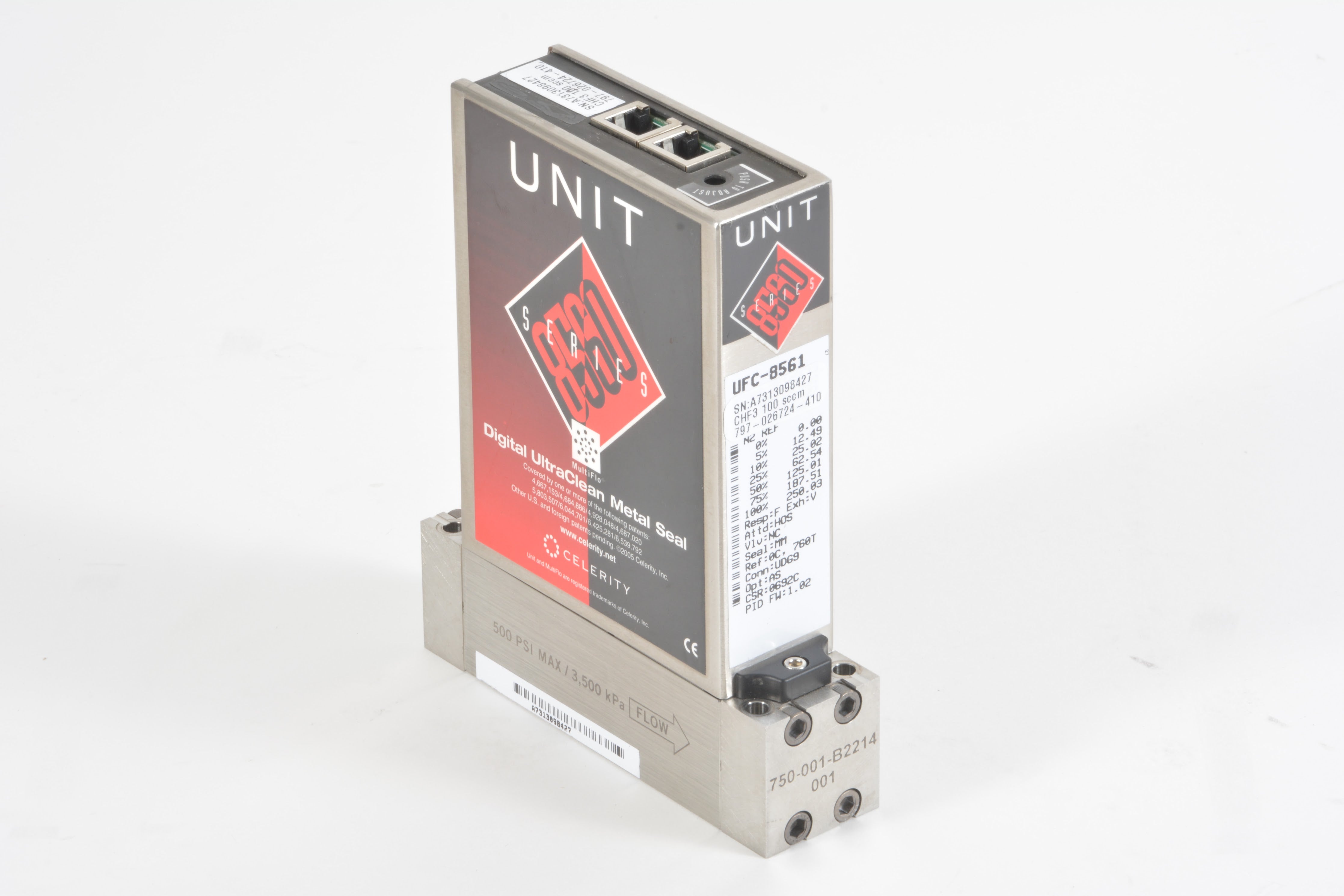 Celerity Unit MultiFlo UFC-8561 CHF3 100sccm Digital Mass Flow Control ...