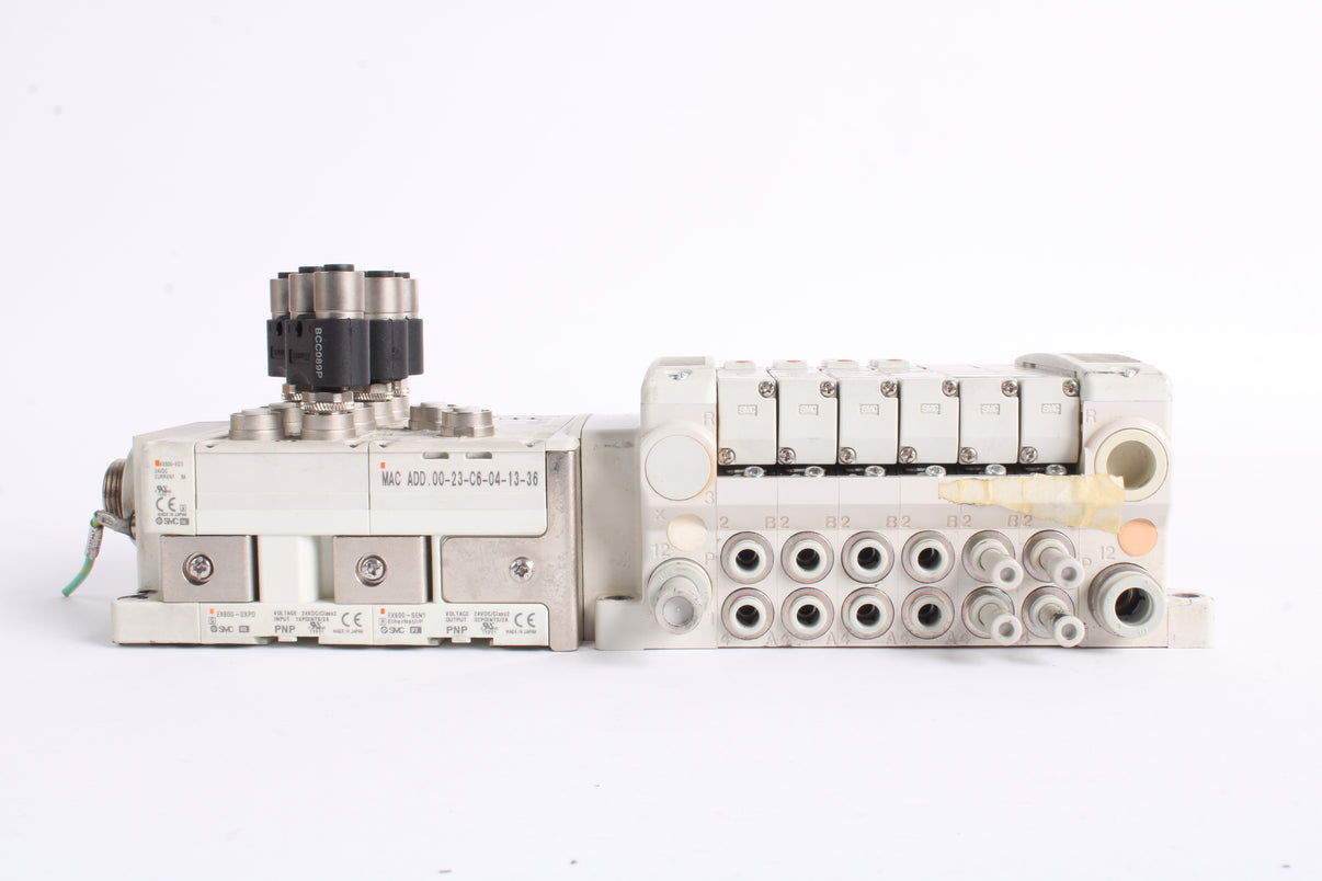 SMC EX600-SEN1 EtherNet/IP w/ 1x: EX600-DXPD 4x: VQC2101N-51 2x: VVQ20 ...