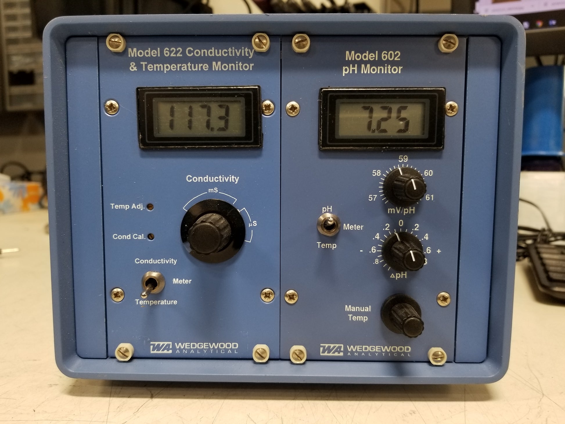 Wedgewood Analytical 622 Conductivity & Temp Monitor W/ 602 pH Mon ...