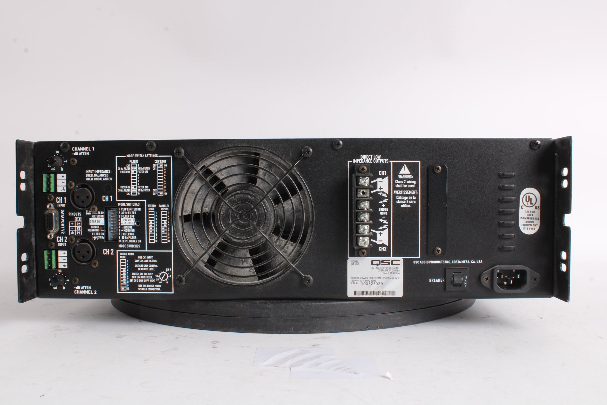 QSC ISA750 2-Channel Professional Amplifier – NTC Tech