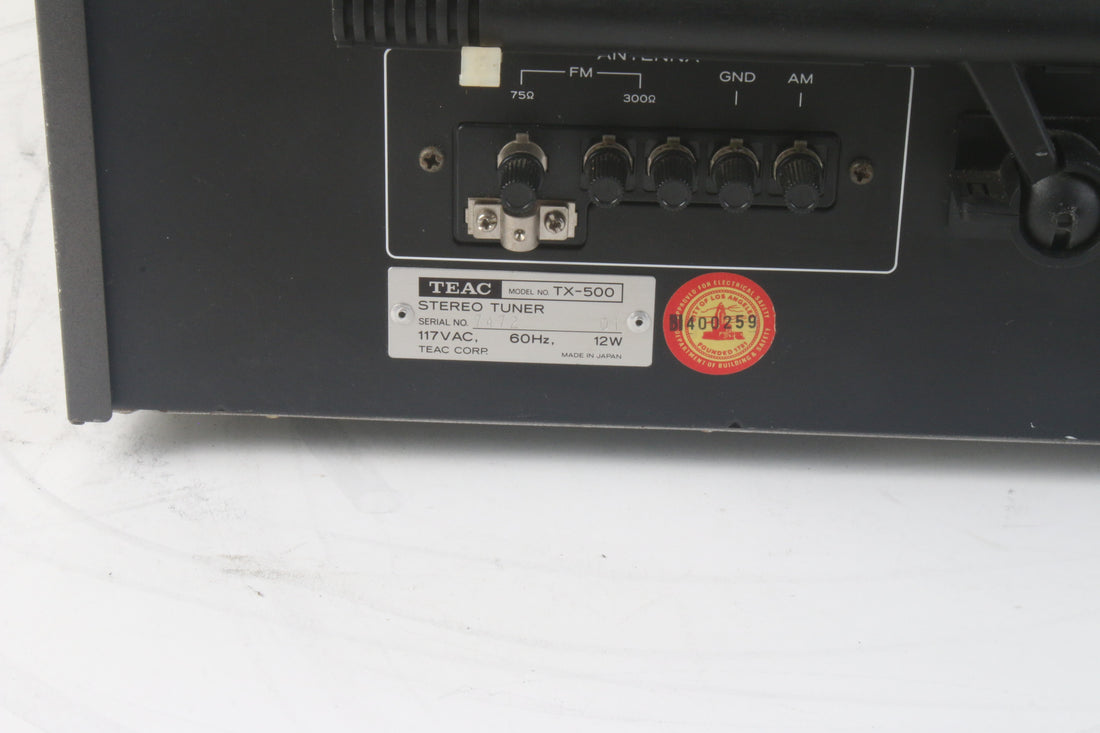 TEAC TX-500 Vintage AM / FM Stereo Tuner - Silver Face – NTC Tech