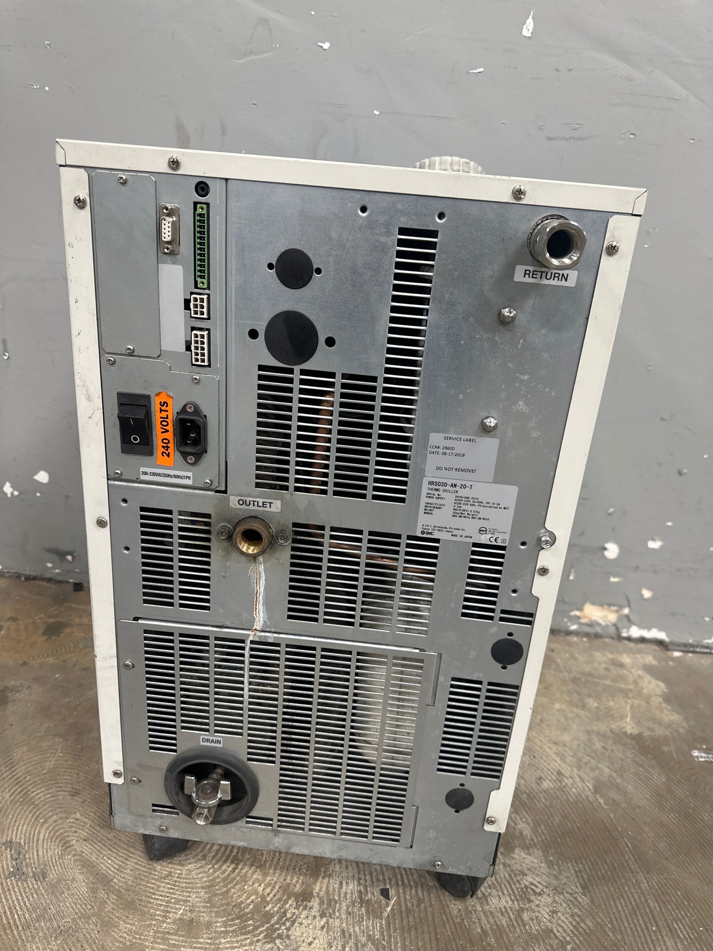 SMC HRS030-AN-20-T Thermo Chiller - Error AL29 and AL28 – NTC Tech