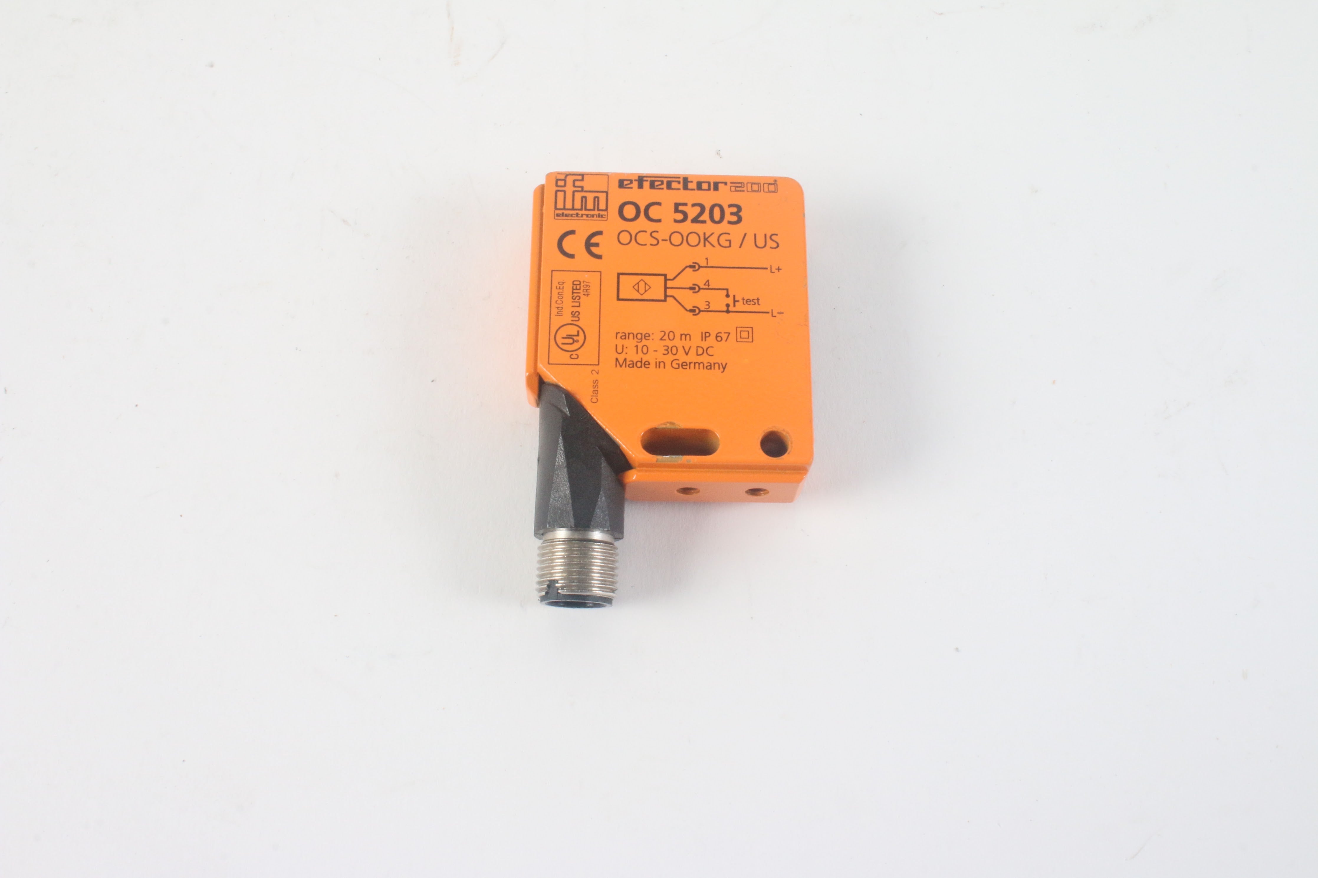 IFM Electronics OC 5203 Photoelectric Sensor Range: 20m IP 67 U: 10-30 ...