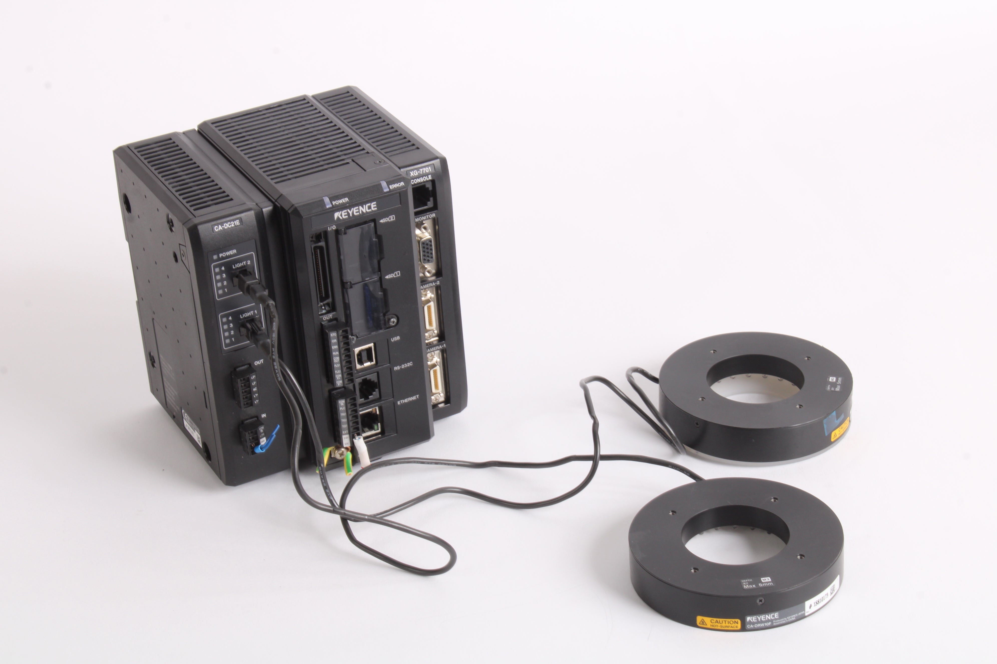 Keyence XG-7701 Multi System Controller W/ CA-DC21E LED Illumination C – NTC Tech