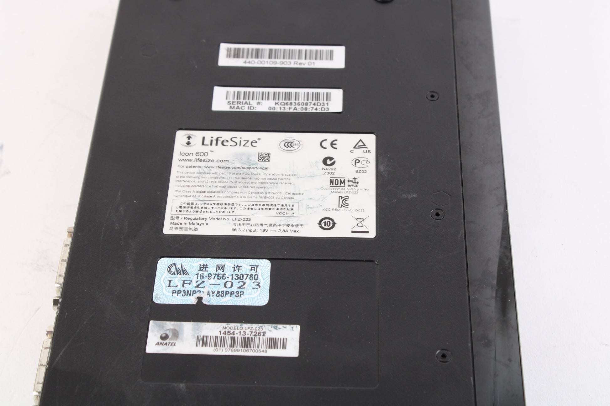 Lifesize LFZ-023 Icon 600 Video Conferencing System W/ Power Supply ...