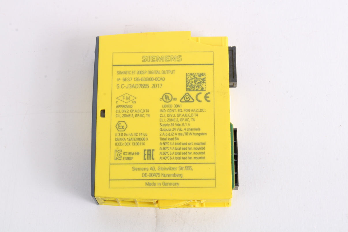 Siemens 6ES7 136-6DB00-0CA0 Simatic ET 200SP Digital Output Module ...