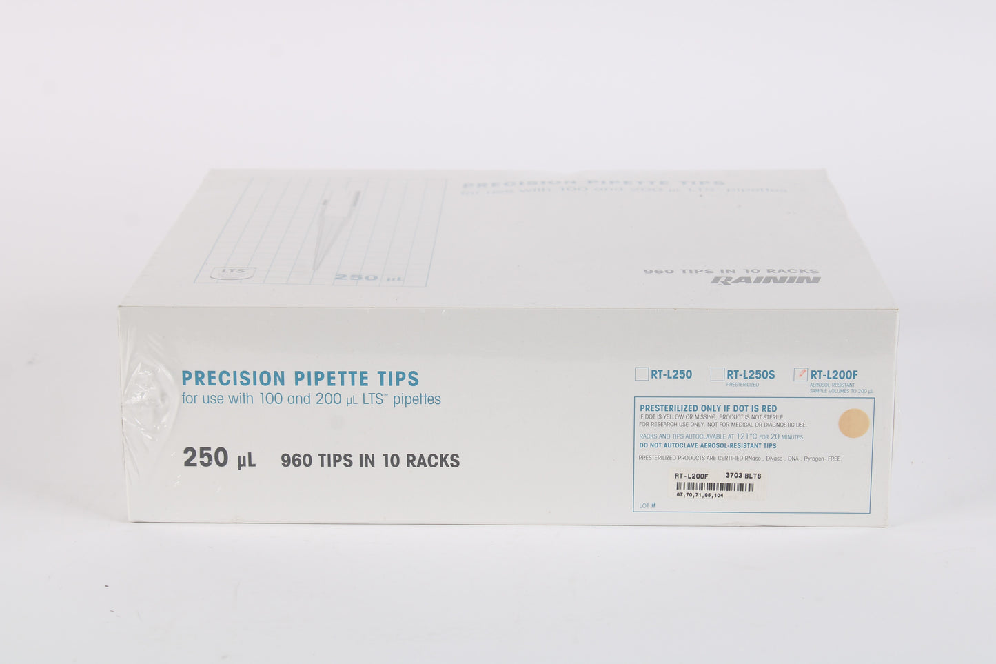 Rainin RT-L200F Precision 960 Pipette Tips for Use W/ 100 & 200uL LTS ...