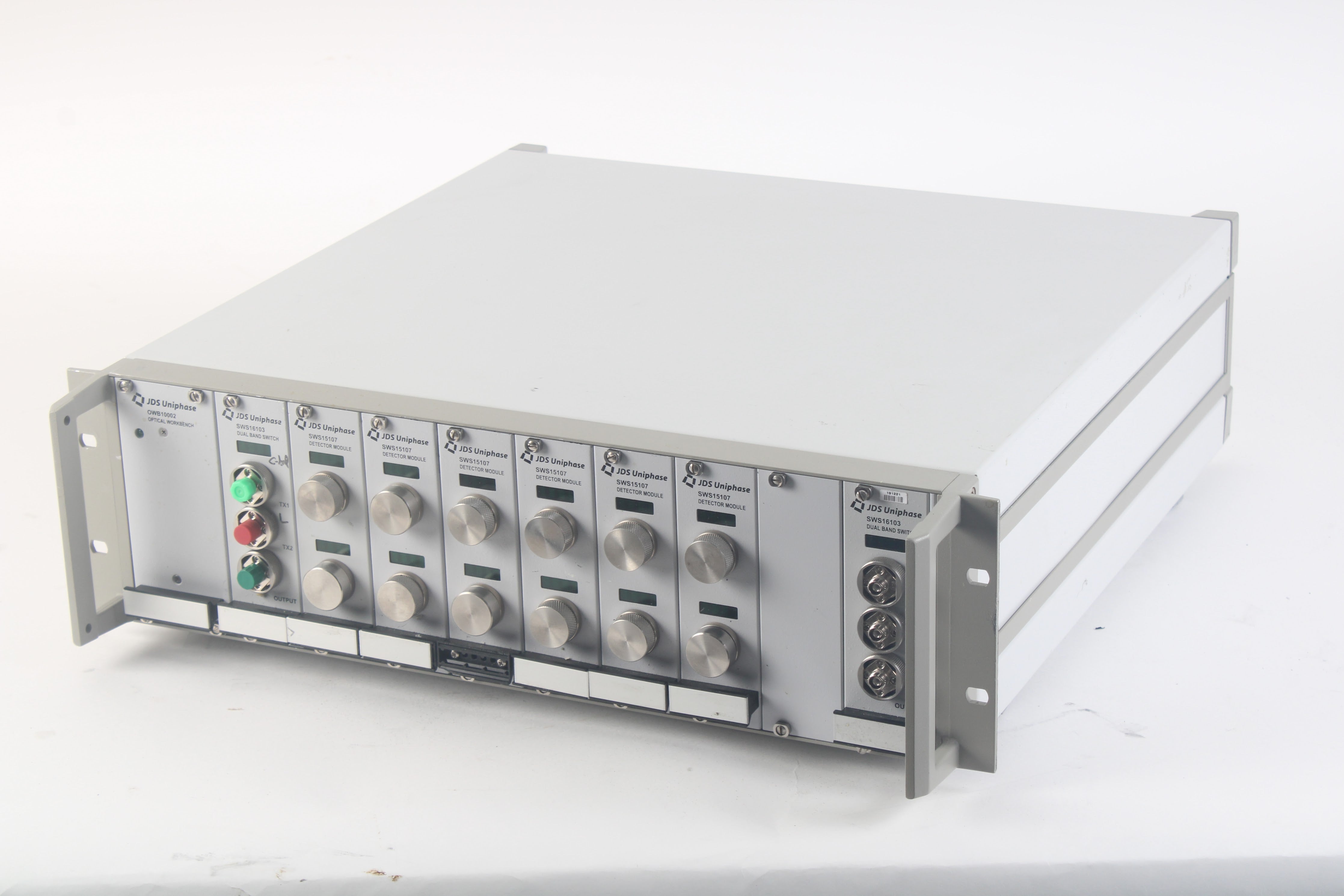 JDS Uniphase OWB10002 Optical WorkBench W/ 2x SWS16103 Switch 6x SWS15 ...