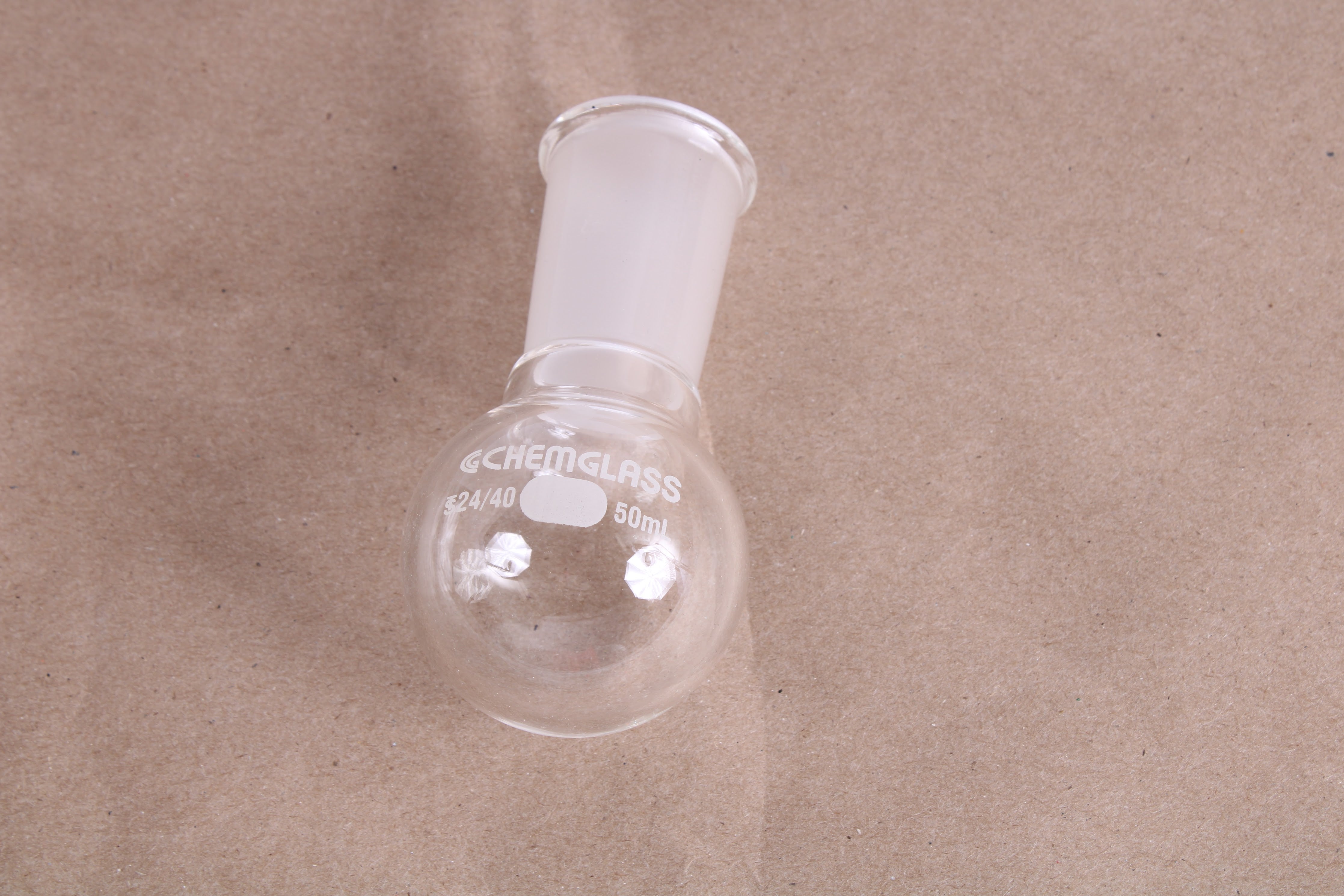 Chemglass 50mL Single Neck RBF, 24/40 Outer Joint CG-1506-02 – NTC Tech