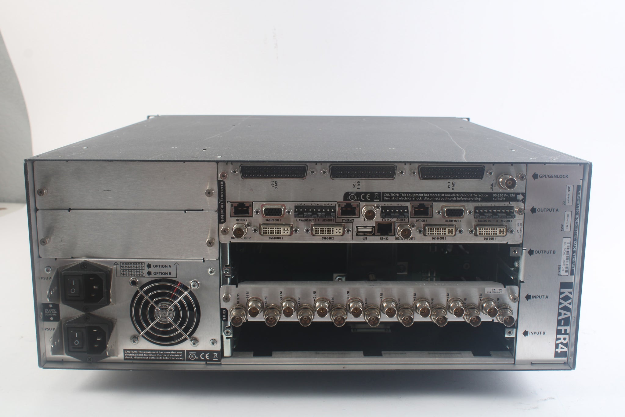 Miranda Kaleido-X KXA-FR4 Multi-Image Processor 4 RU Mainframe W/ Modu ...