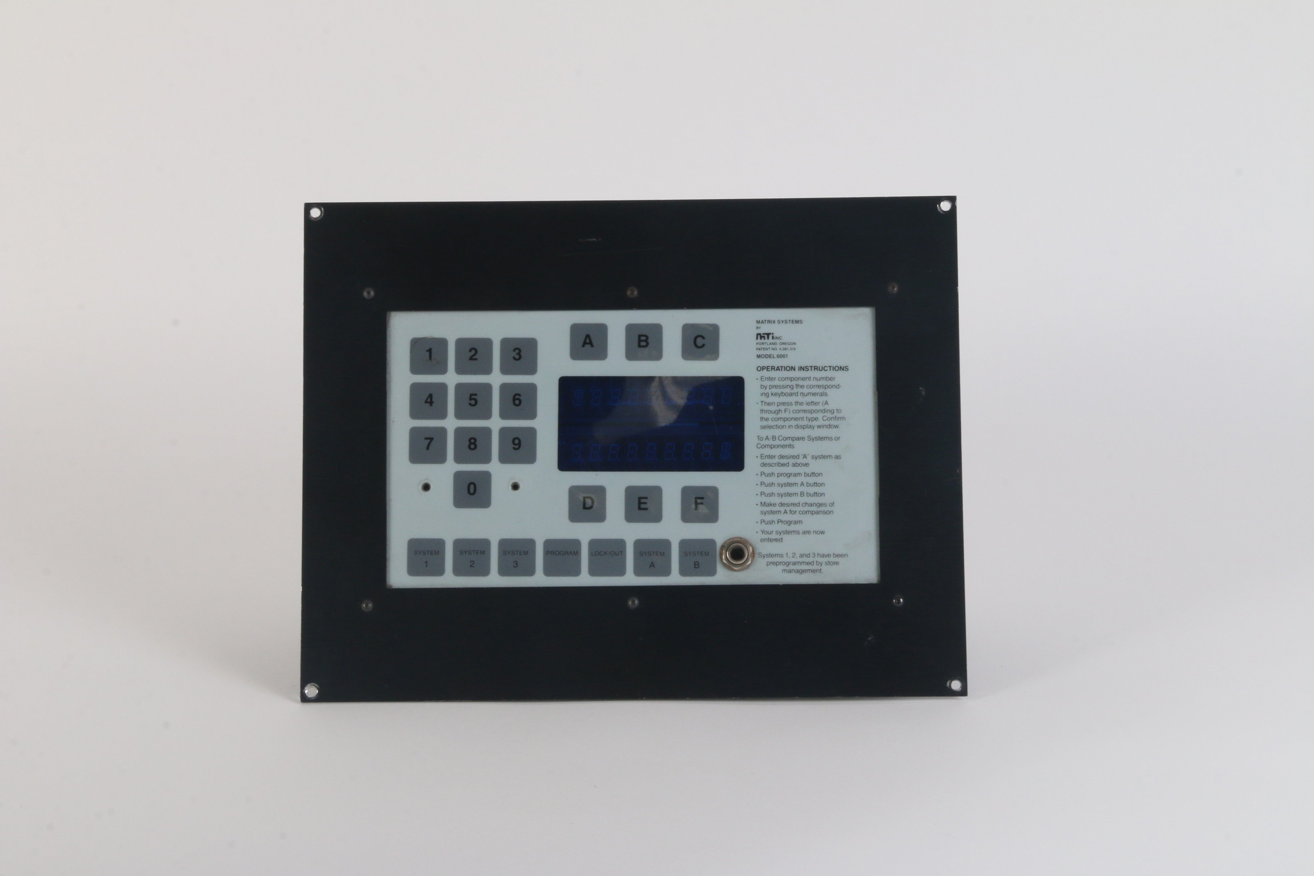 MTI Model 6001 Systems Control Panel – NTC Tech